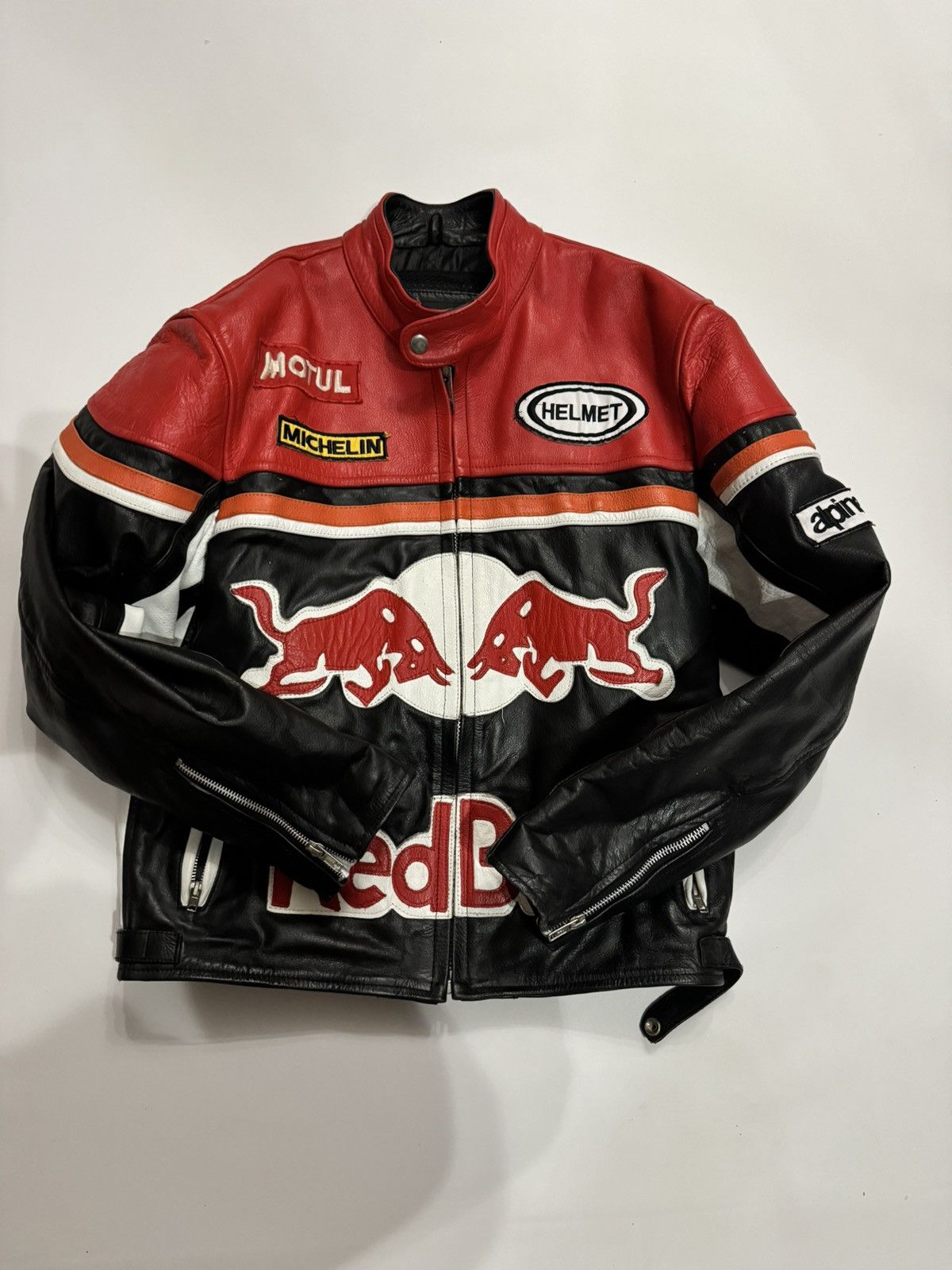 Red Bull 90's RARE VINTAGE RED BULL ALPINESTARS MOTORCYCLE JACKET | Grailed