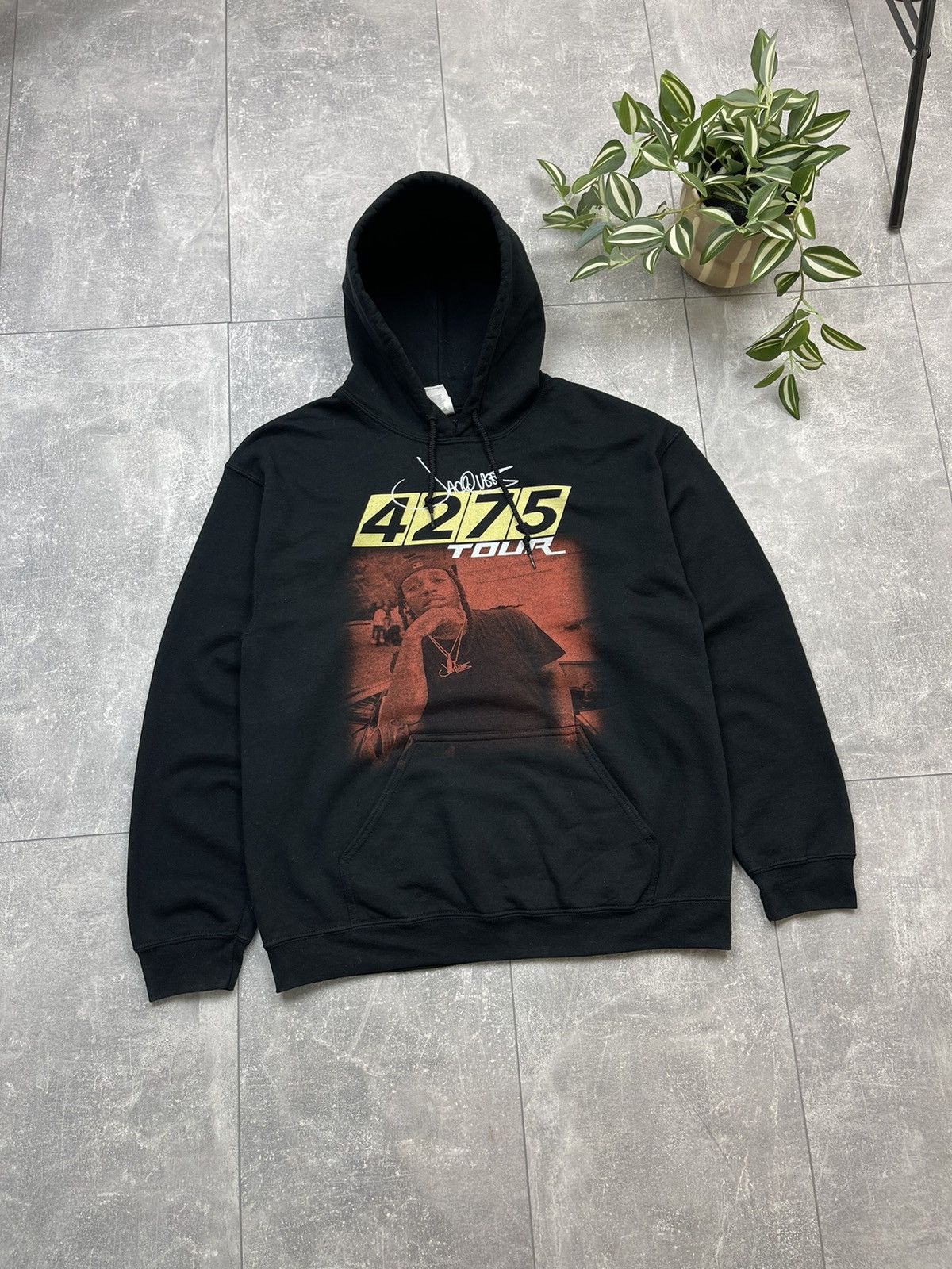 Vintage Rare Jacquees Original Concert 4275 Tour Black Hoodie | Grailed