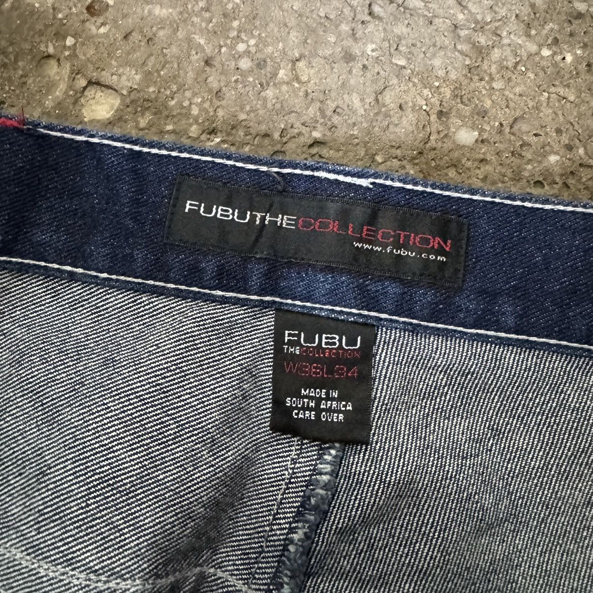Fubu BAGGY VINTAGE Y2K FUBU EMBROIDERED DENIM SKATER STYLE JEANS | Grailed
