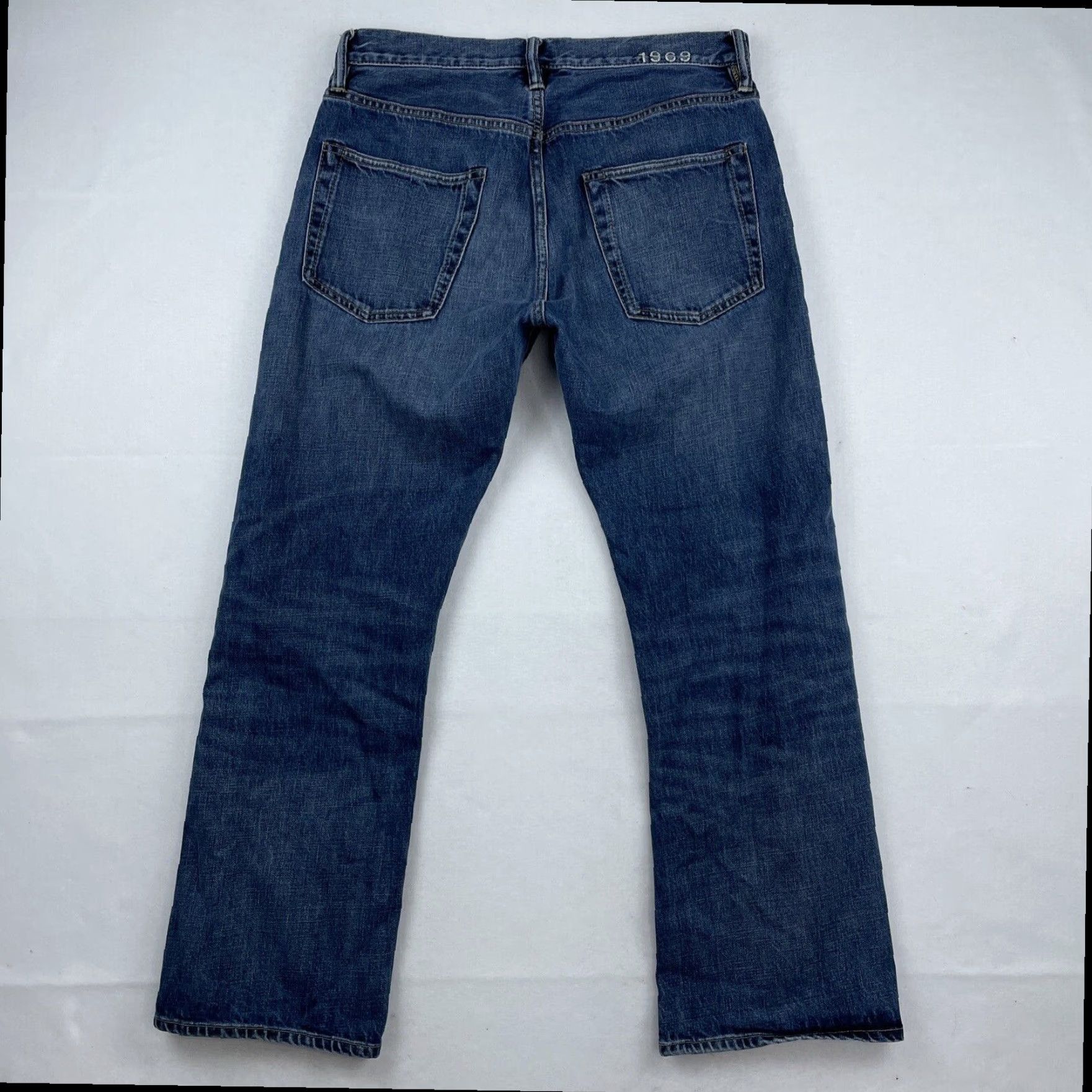Gap Gap 1969 Straight Fit Jeans Men's Regular 31 Blue 100% Cotton Denim ...