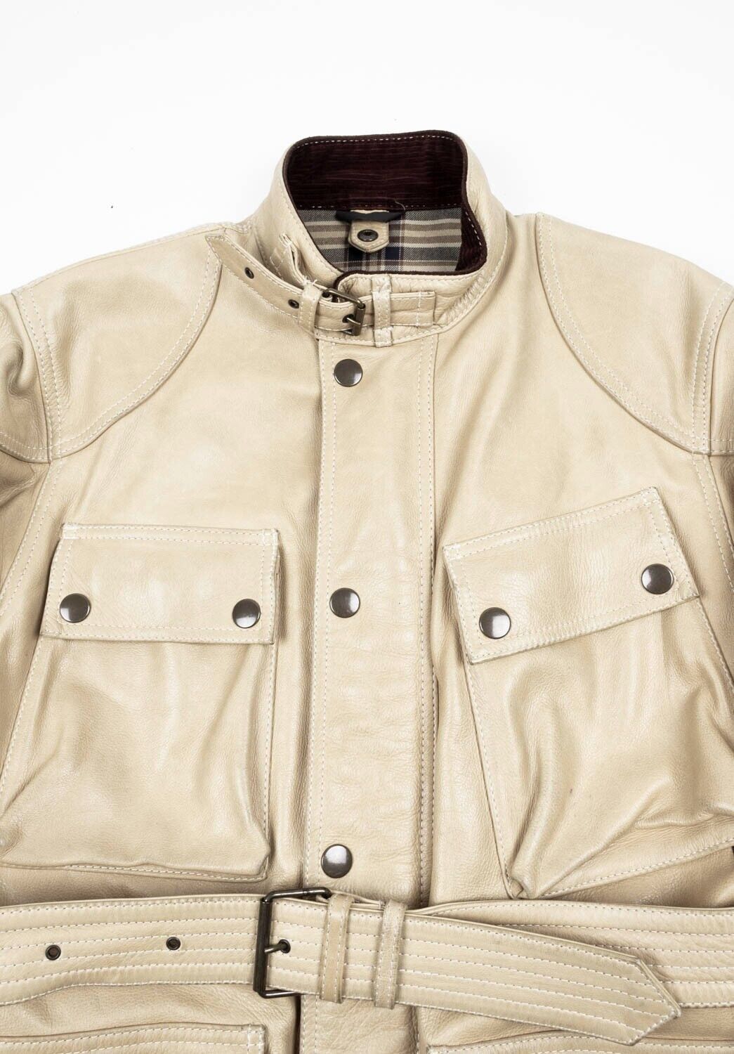 Belstaff Original Belstaff Men Motorcycle Leather Jacket Size S H5135 ...
