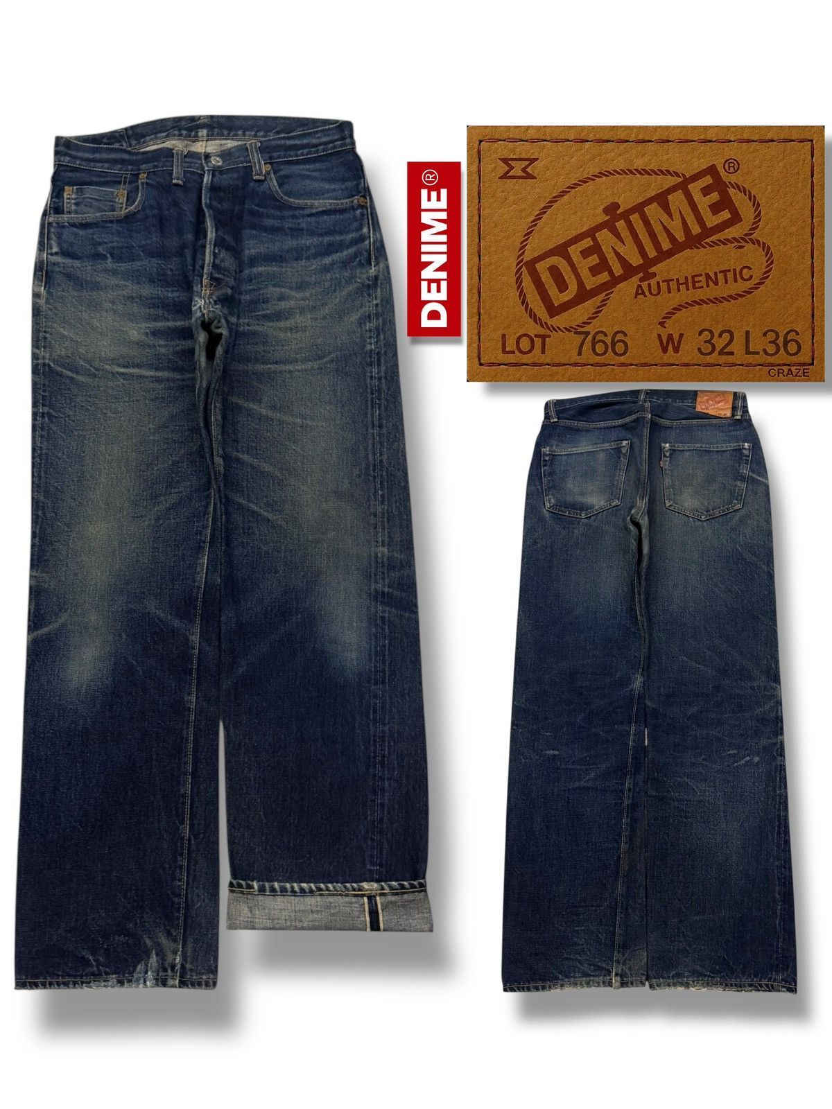 Denime Vintage DENIME Lot 766 Selvedge Denim Jeans | 90s Orizzonti ...
