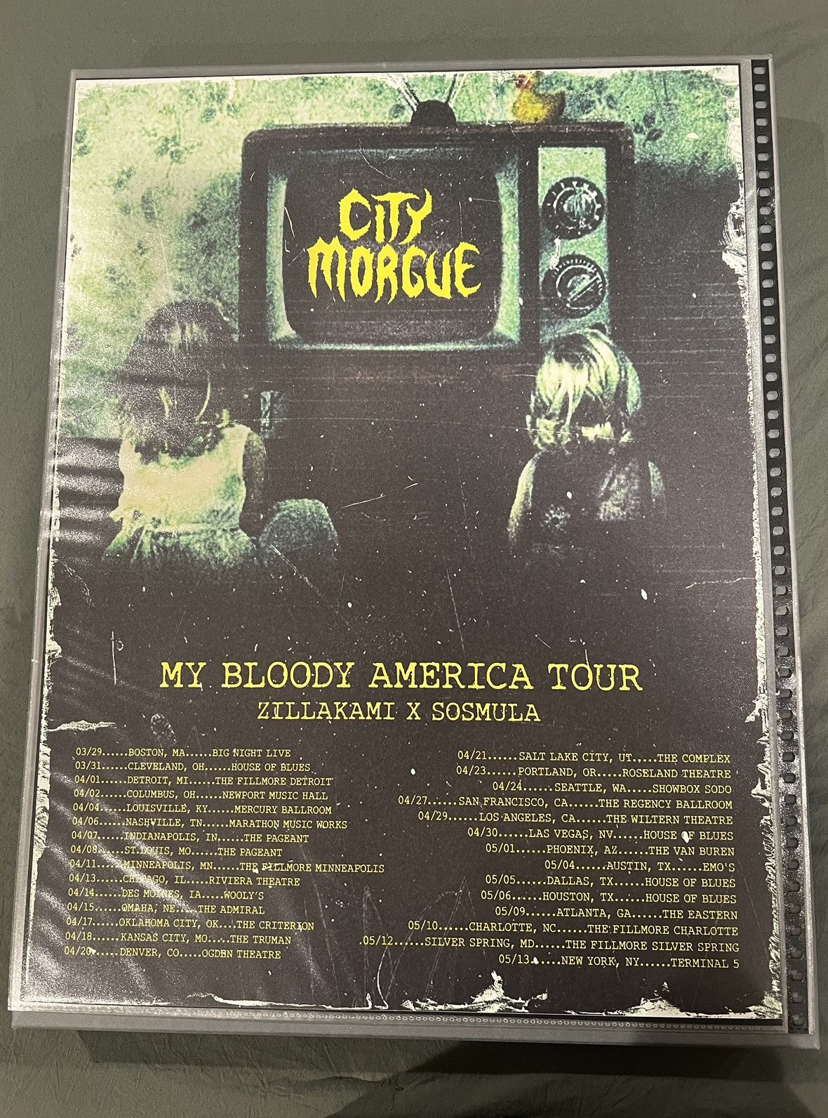 City Morgue City Morgue My Bloody America tour dates poster | Grailed