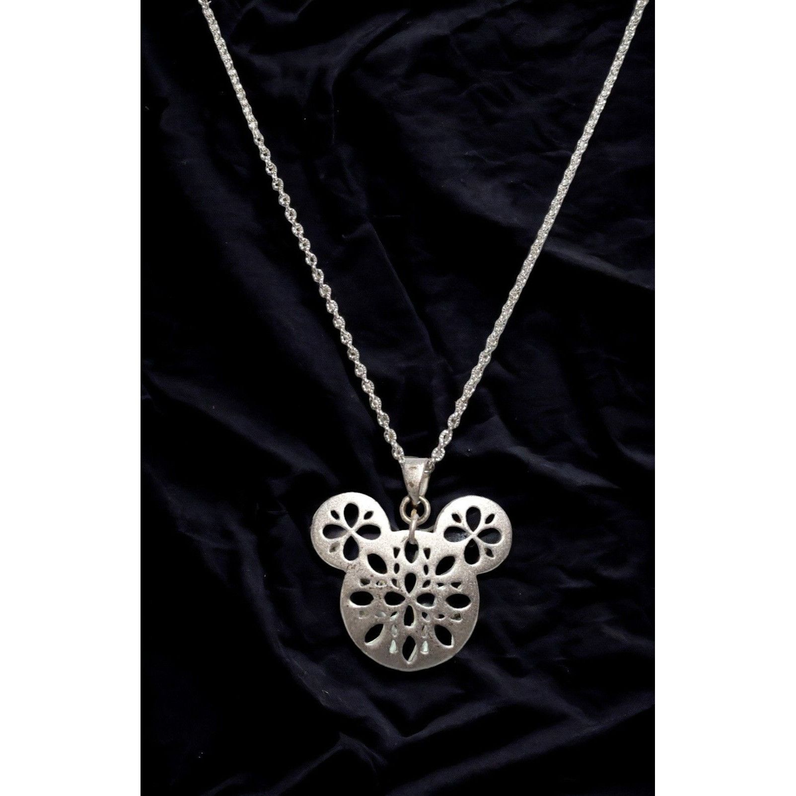 Disney Disney Silver Snowflake Mickey Icon Necklace | Grailed