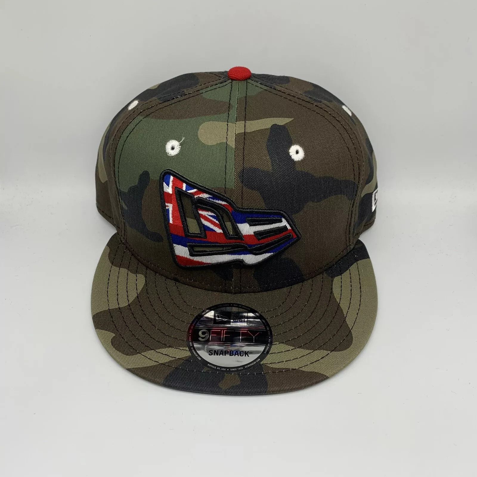 New Era 808 All Day New Era Flag Logo Hat Snapback Cap | Grailed