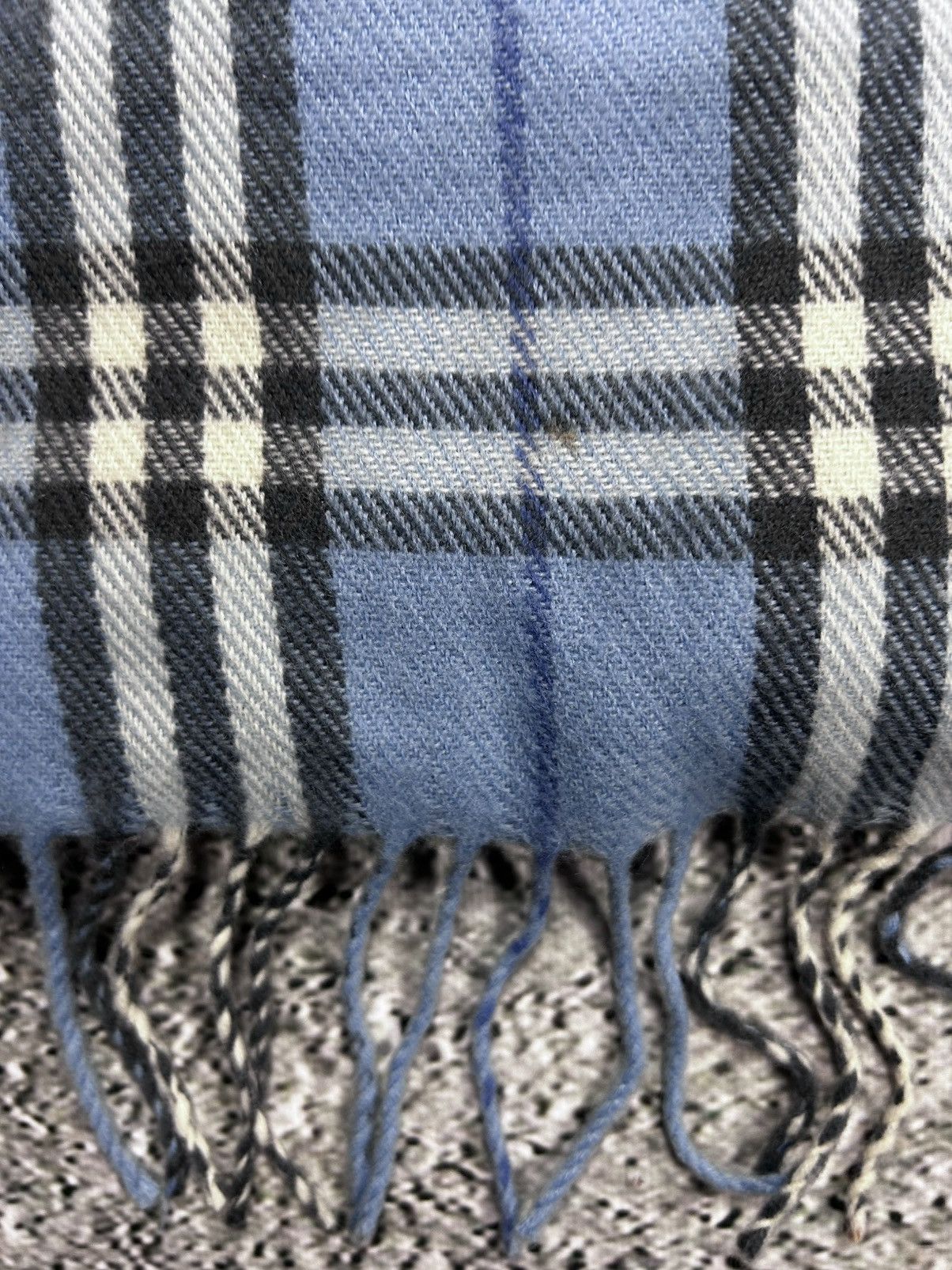 Vintage baby blue scarf nova check burberry style | Grailed