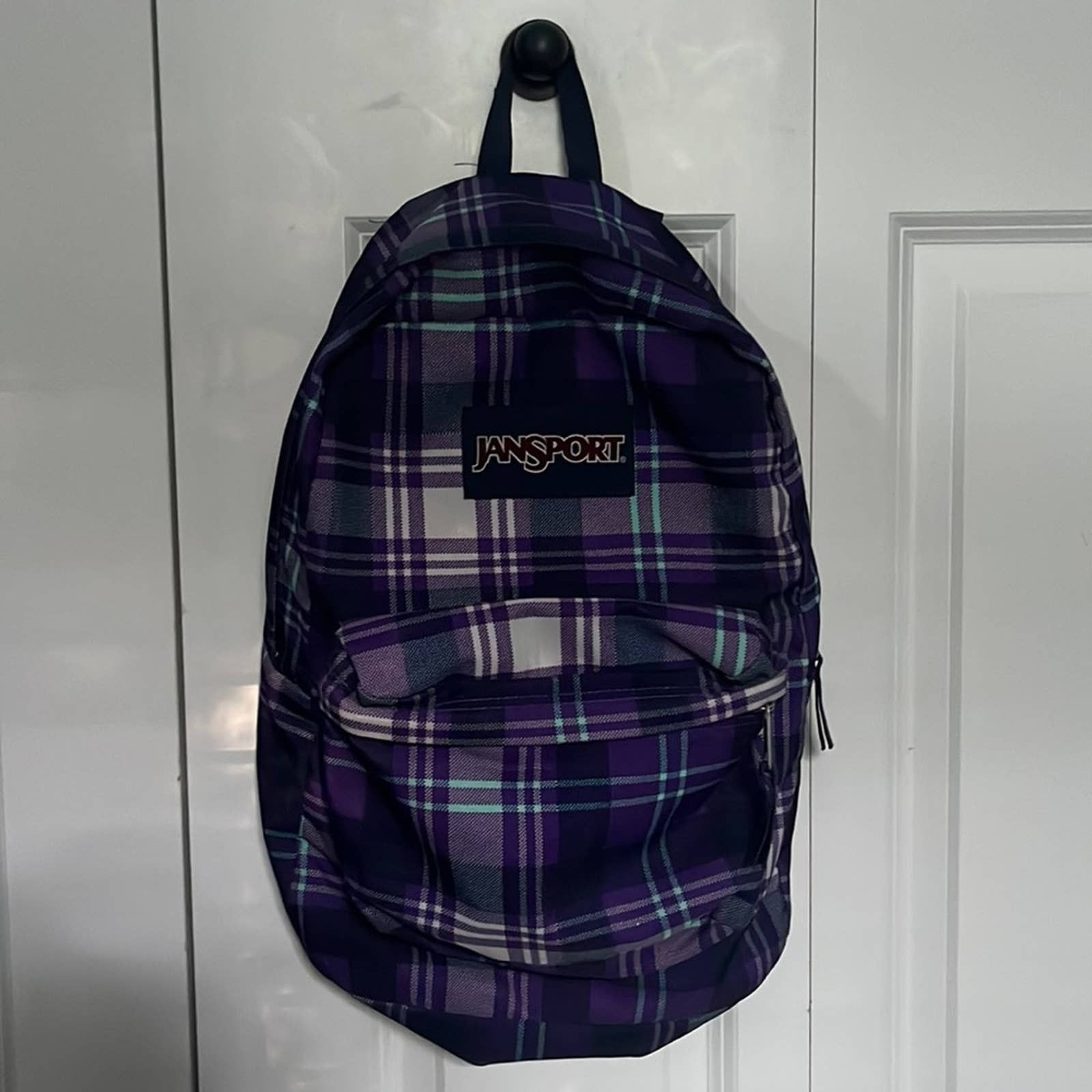 Jansport Jansport Backpack- Purple Tartan Plaid- Rare Pattern- EUC ...