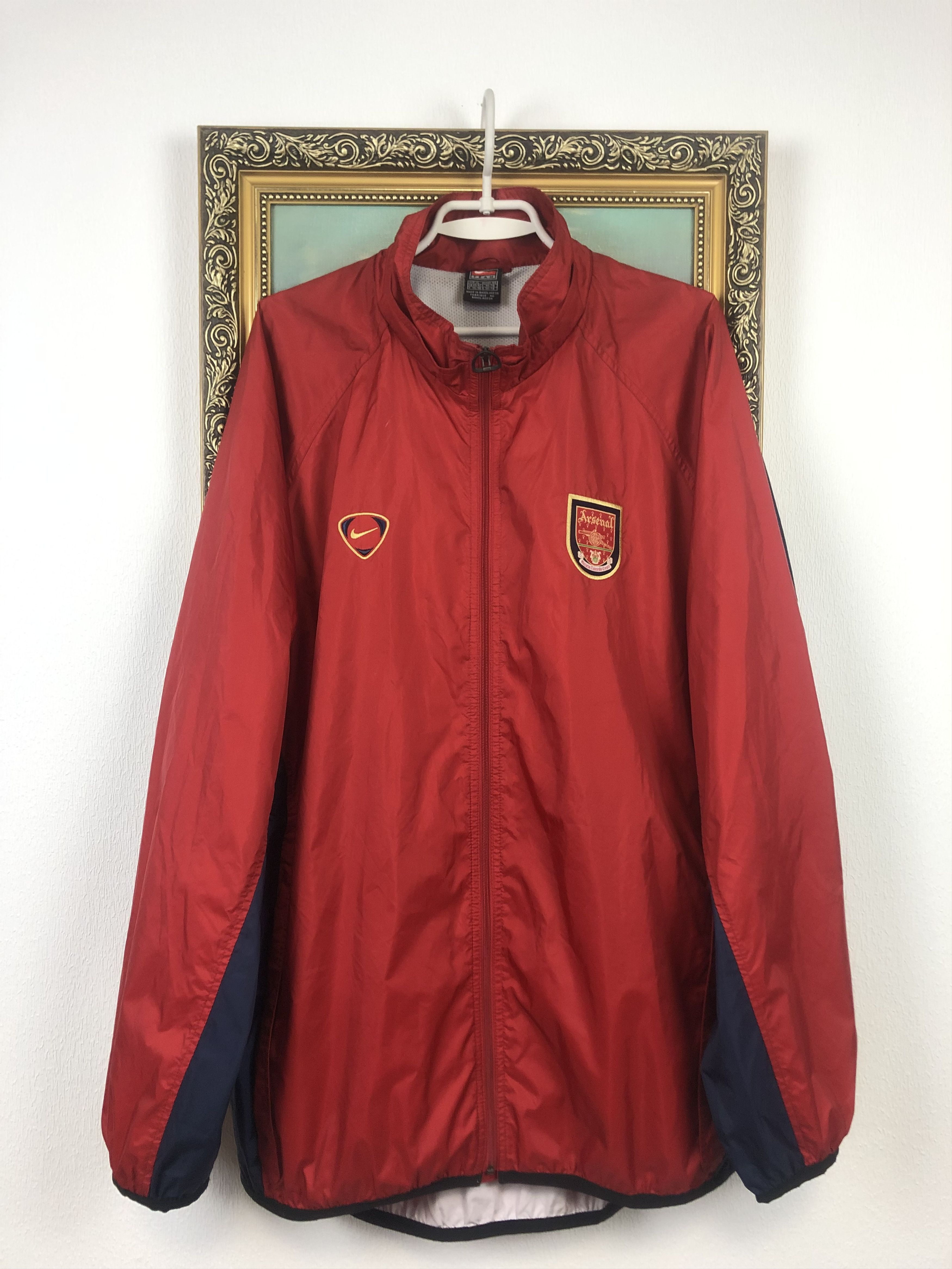 Louis Vuitton × Nike × Rare Vintage Arsenal Windbreaker Jacket Raincoat ...