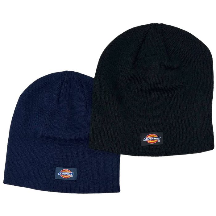 Dickies Dickies Men's 2 Pack Skull Knit Beanies in Black & Navy | Grailed