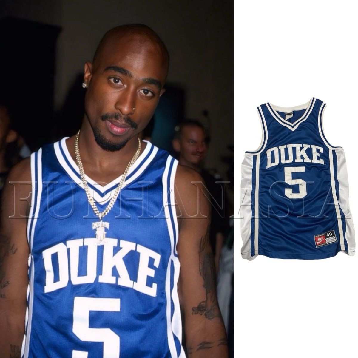 NCAA × Vintage Duke Basketball Jersey Nike *Style Worn By 2Pac* Jeff ...