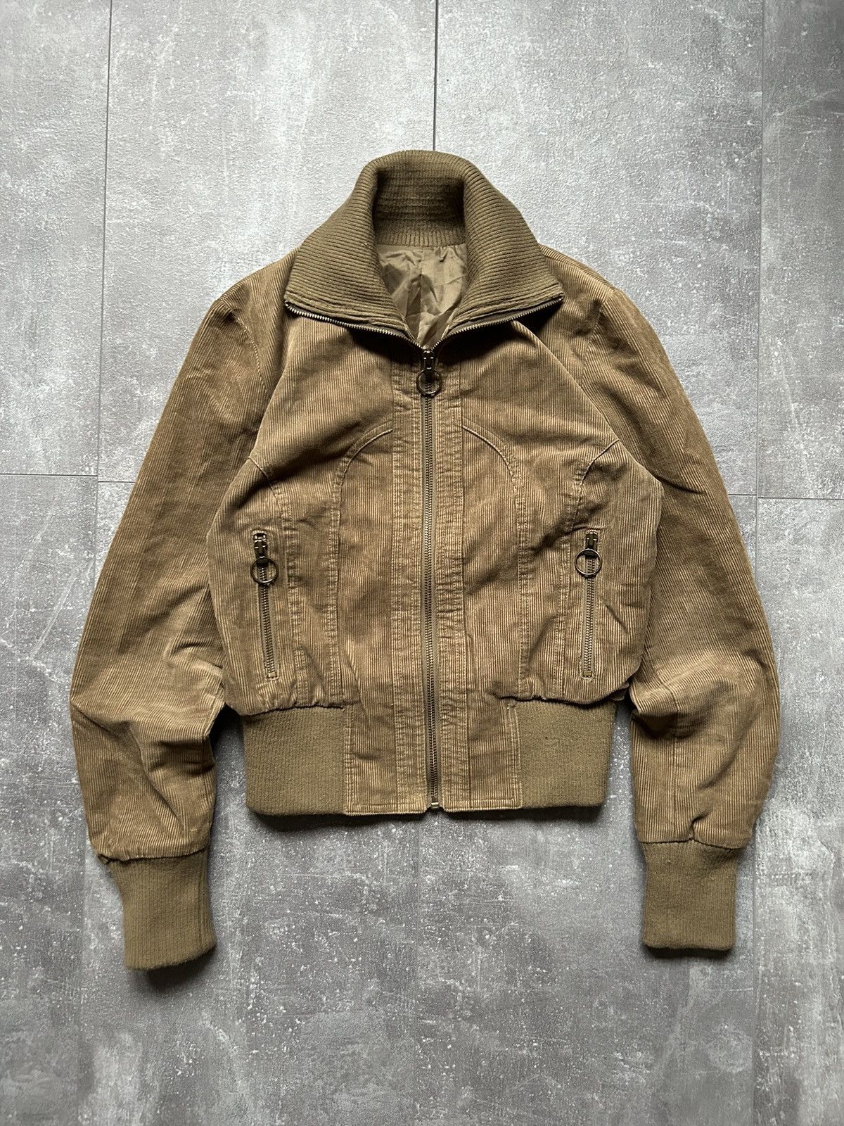 Vintage Vintage high neck cropped boxy bomber jacket | Grailed