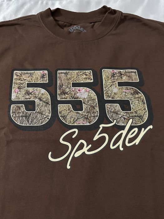 Spider Worldwide Sp5der Brown 555 T-shirt Size Small *NYC POP-UP ...