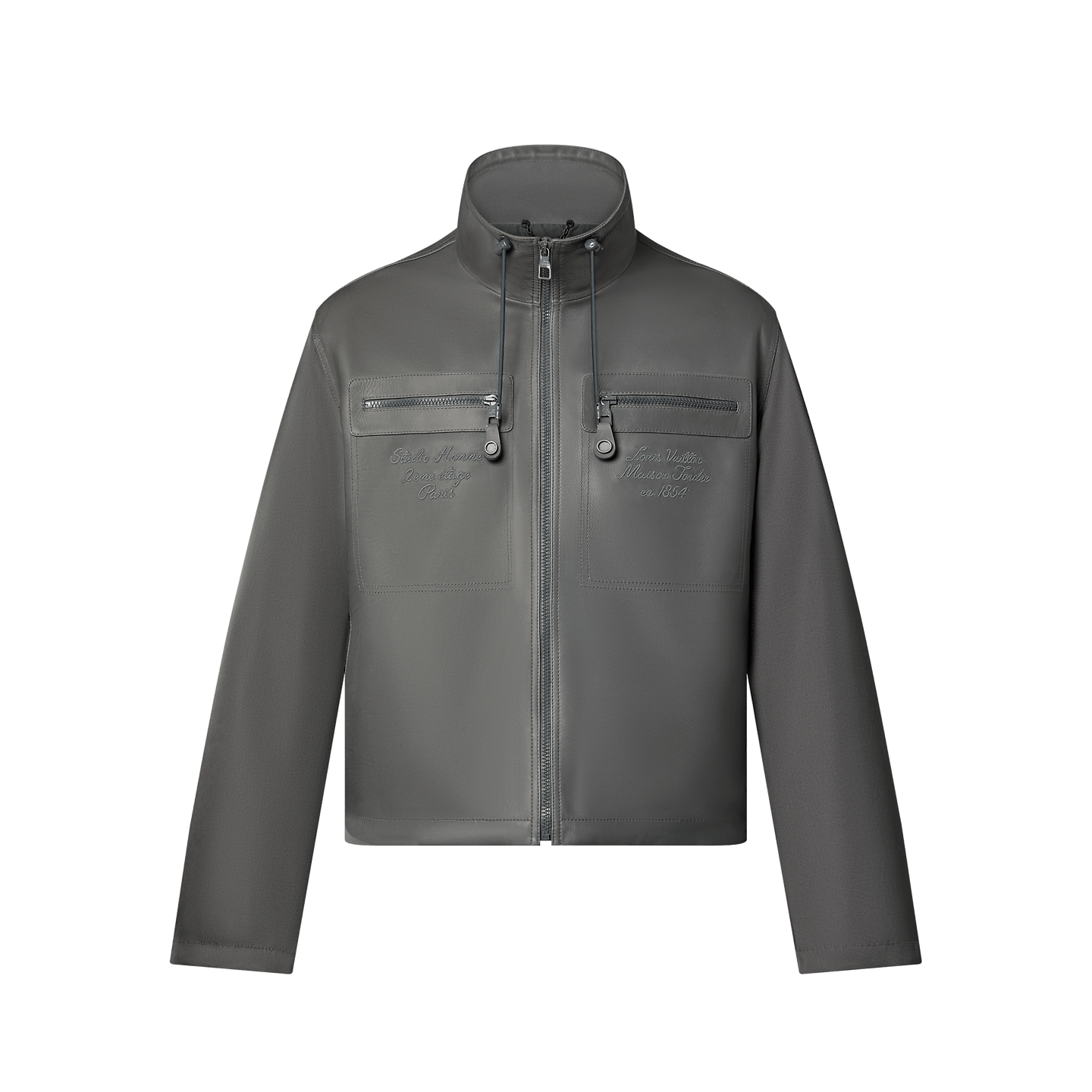 Leather Jacket × Louis Vuitton LOUIS VUITTON JACKET LEATHER MONOGRAM ...