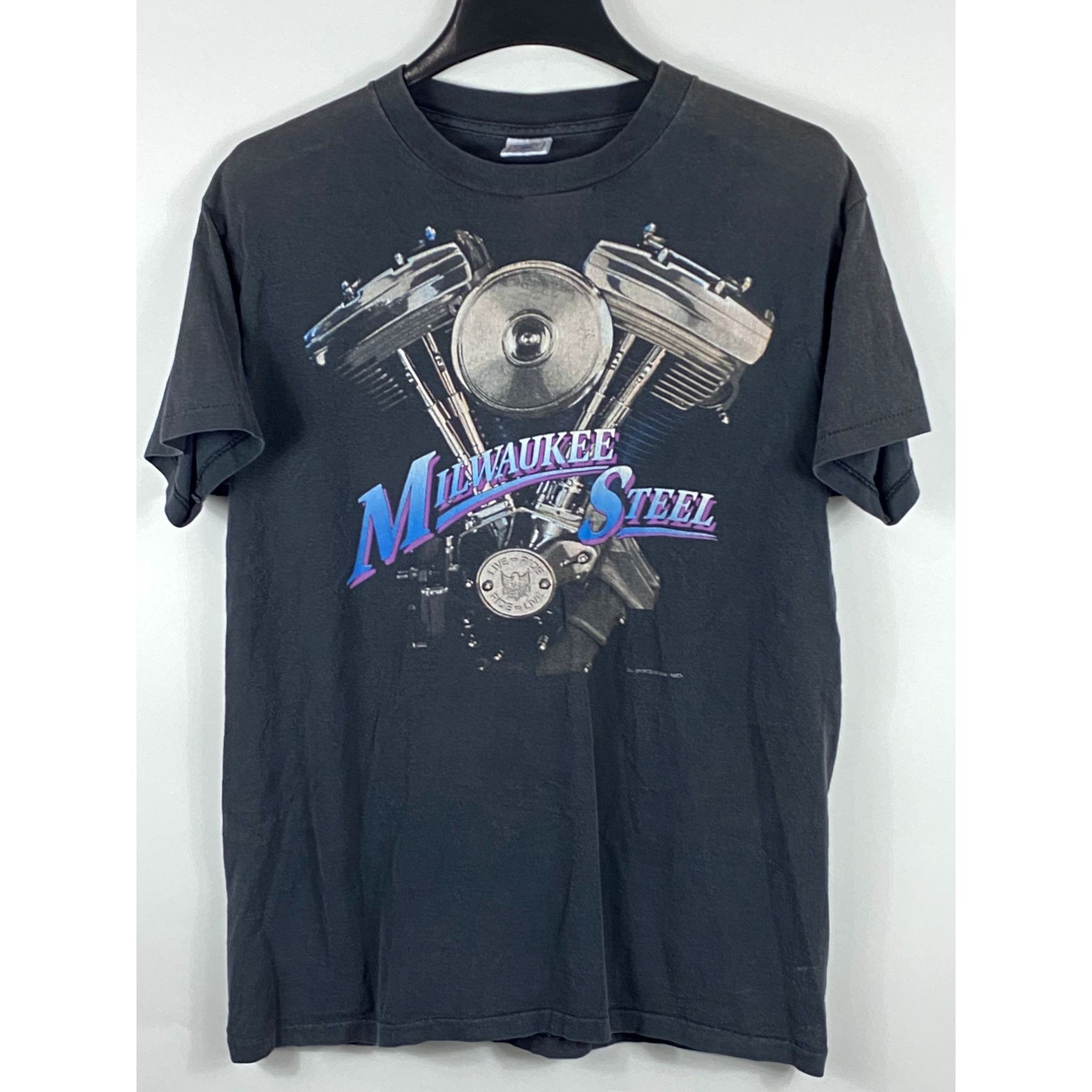 Delta Vintage Delta Milwaukee Steel Cody-Wyoming Tee Shirt Black M ...