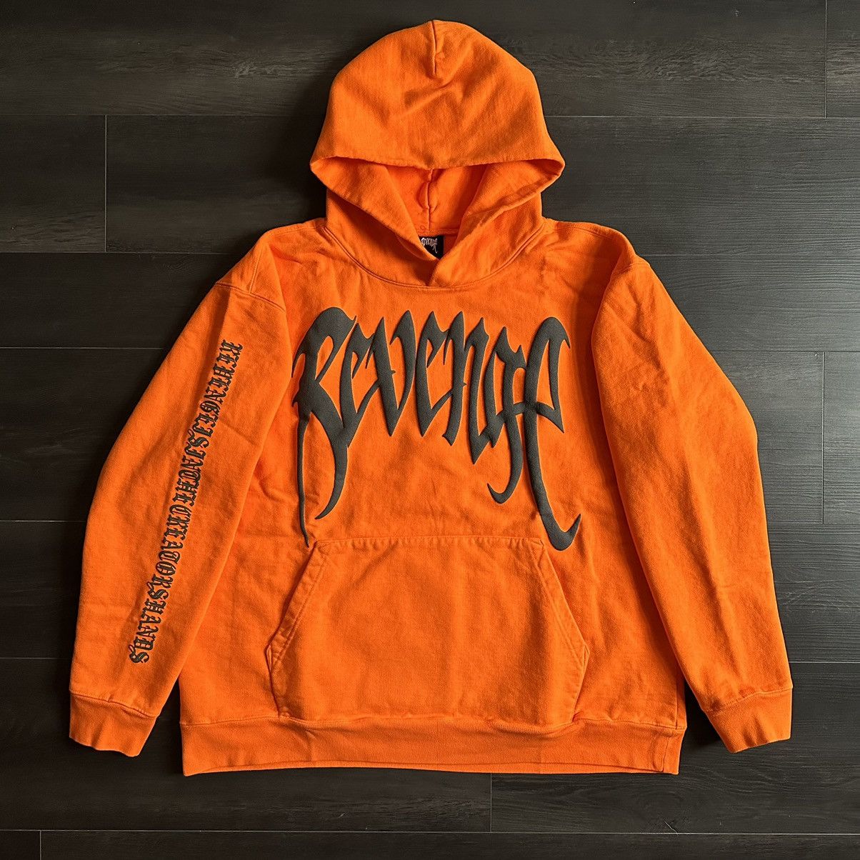 Revenge Revenge Demon Archive Skull Hoodie Orange | Grailed