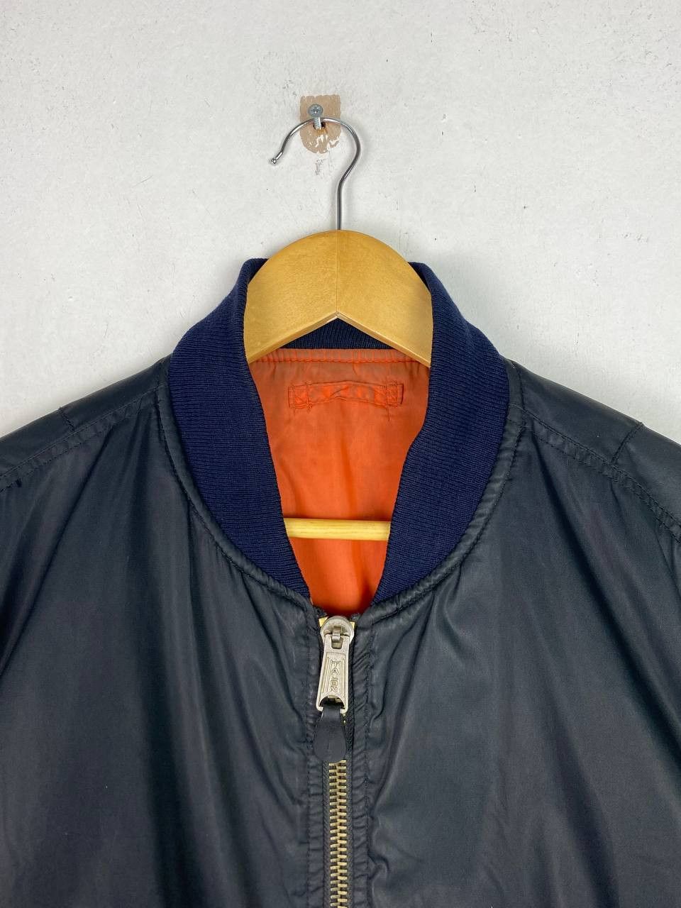 Avant Garde × Bomber Jacket × Vintage vintage thrashed ma-1 bomber jacket talon zipper | Grailed