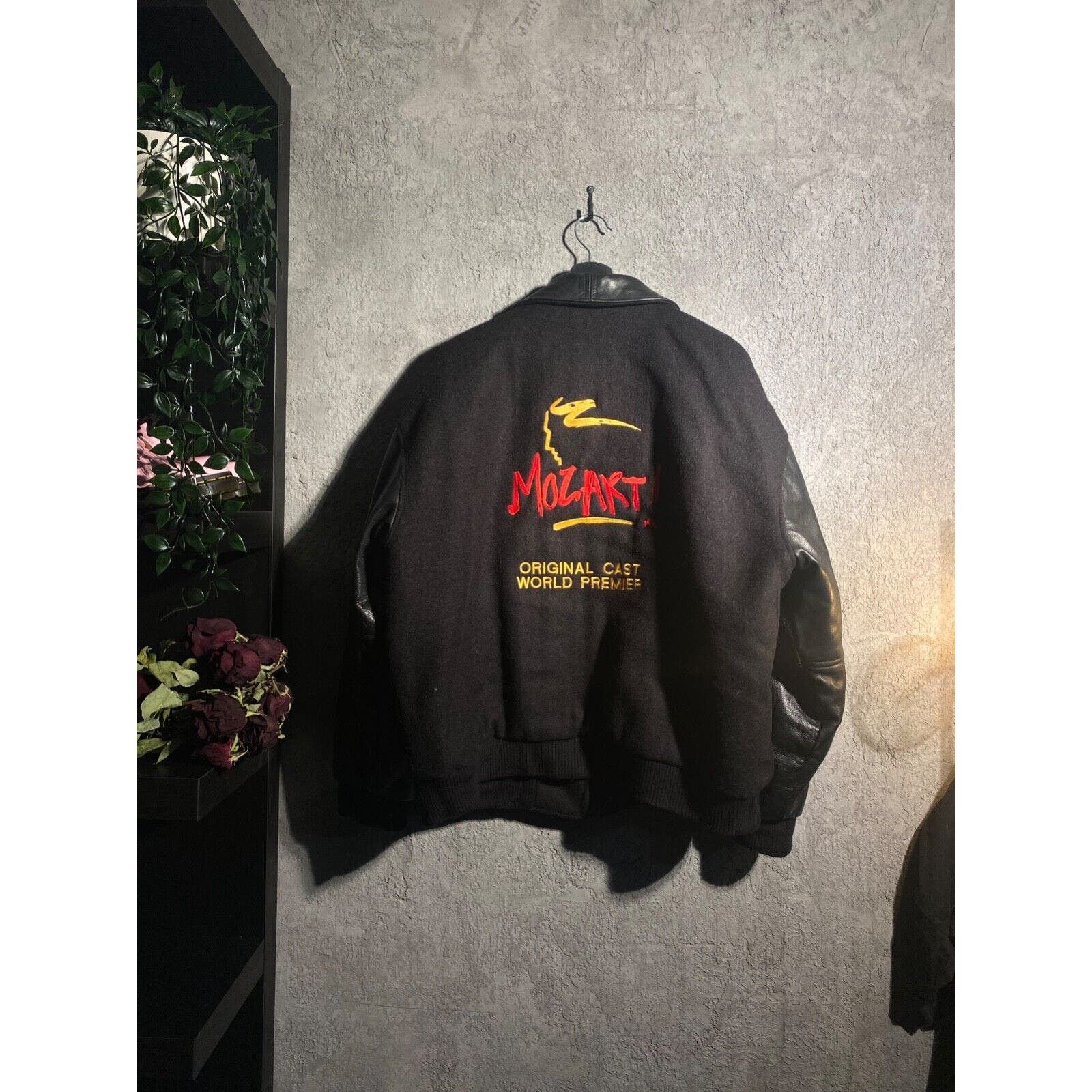 Leather VINTAGE MOZART VARSITY JACKET CLASSIC MUSIC CHOPIN BACH | Grailed