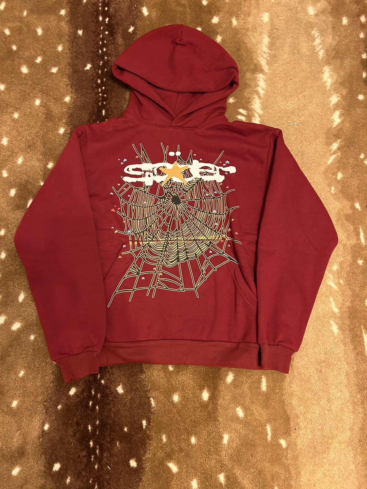 Spider Worldwide Spider Hoodie “Maroon” | Grailed