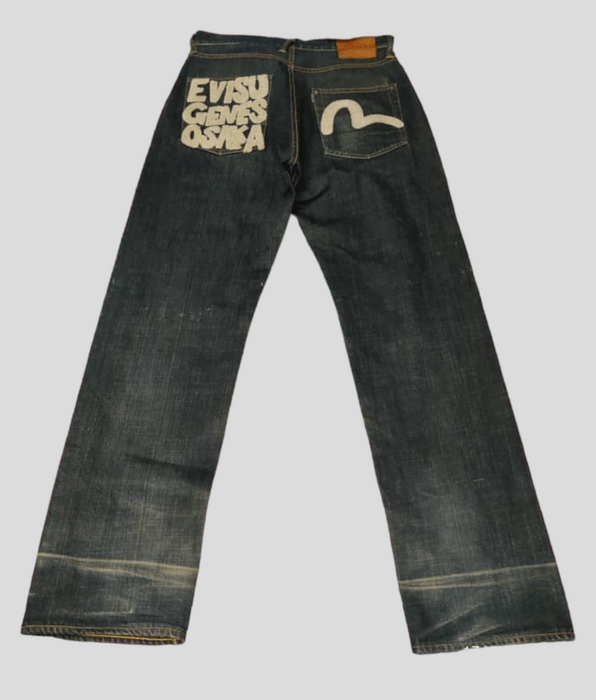 Vintage Vintage Evisu Osaka Wide Leg Baggy Selvedge Jeans | Grailed
