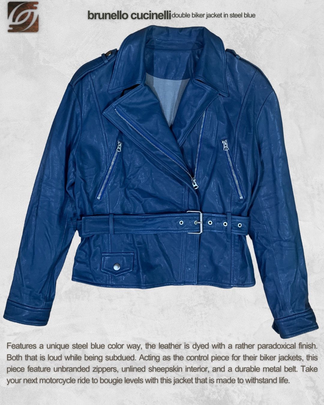 Brunello Cucinelli Factory Sample Asymmetric Sheepskin Double Biker ...