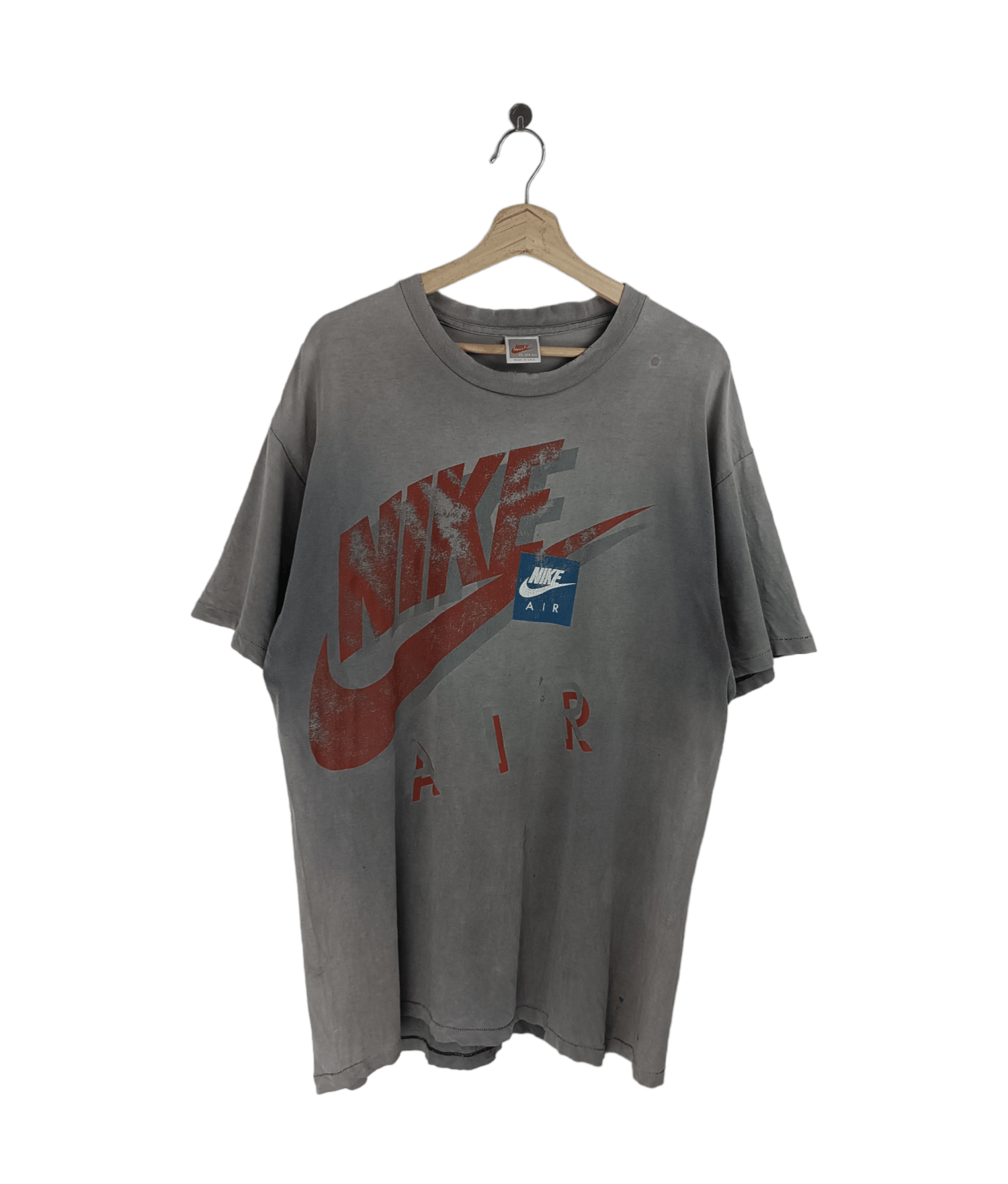 Nike VINTAGE 90'S NIKE AIR TRASHED DISTRESSED TEE | Grailed