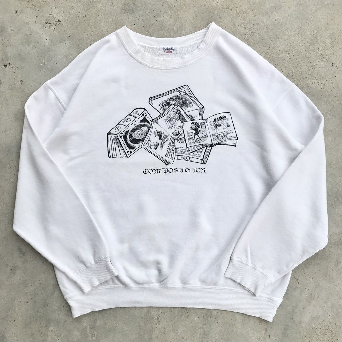 Vintage Vintage 90's Composition by Kenzo : Book of Wizard Crewneck ...