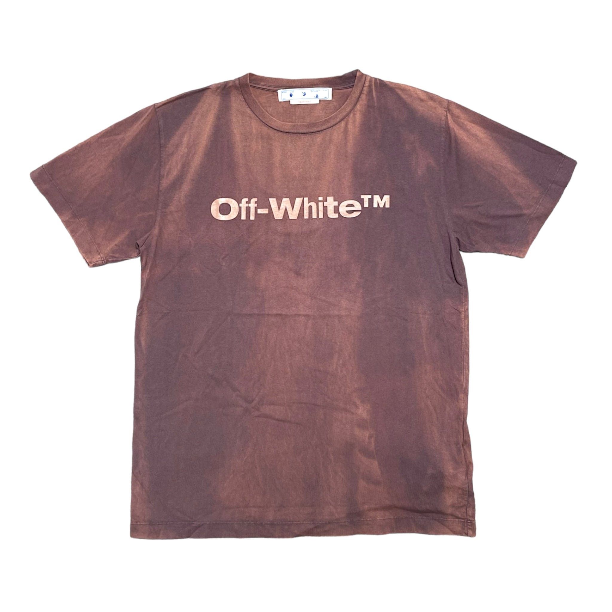 Off-White Laundry Logo Short Sleeve Tee Shirt Aubergine | Grailed