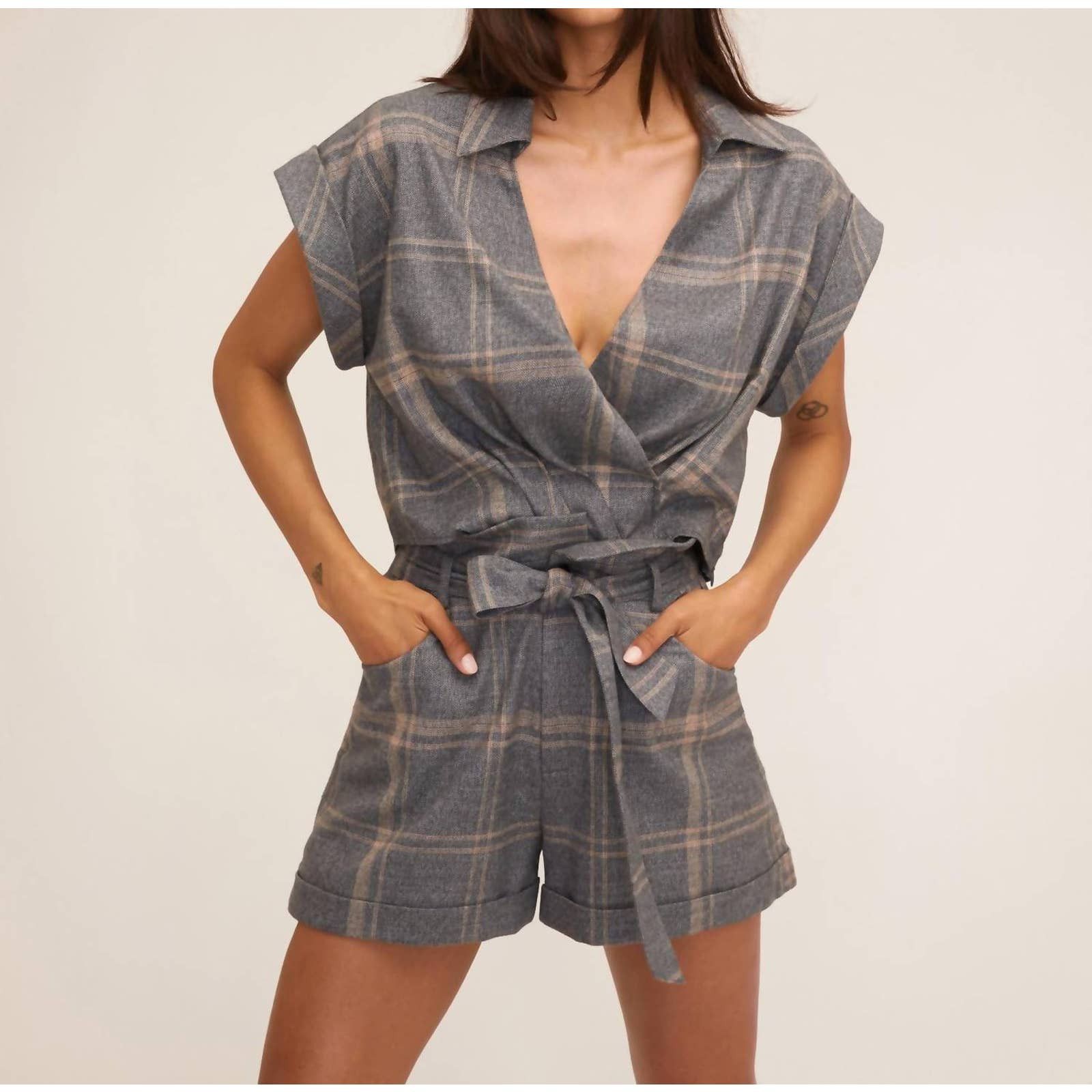 Marissa Webb MARISSA WEBB Rowe Lightweight Flannel Drop Shirt In Fog ...