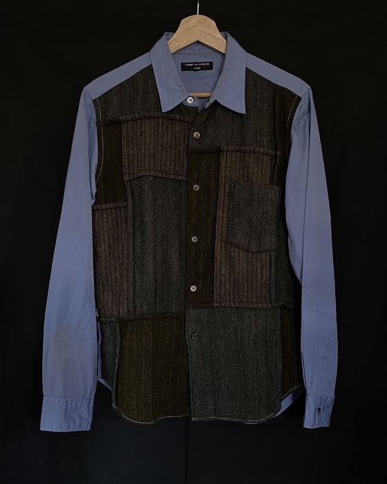 Comme des Garcons Homme CDGH wool panelled button up | Grailed