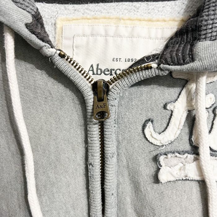 Abercrombie & Fitch Vintage Abercrombie & Fitch Full Zip Hoodie Medium Gray Y2k | Grailed