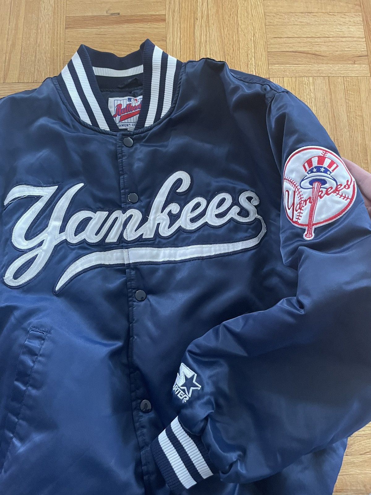 Vintage Vintage Starter Diamond New York Yankees Bomber Jacket | Grailed