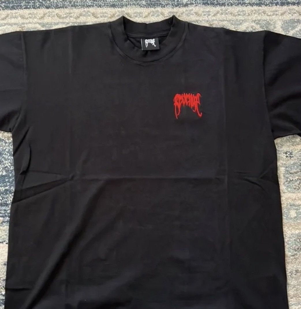 Revenge Black and Red Embroidered Revenge Tee | Grailed