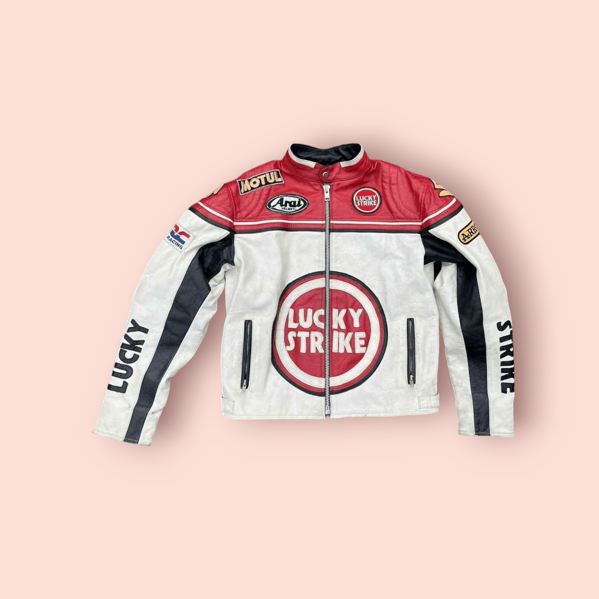 Leather Jacket × Racing × Vintage Vintage Lucky Strike Racing Leather ...