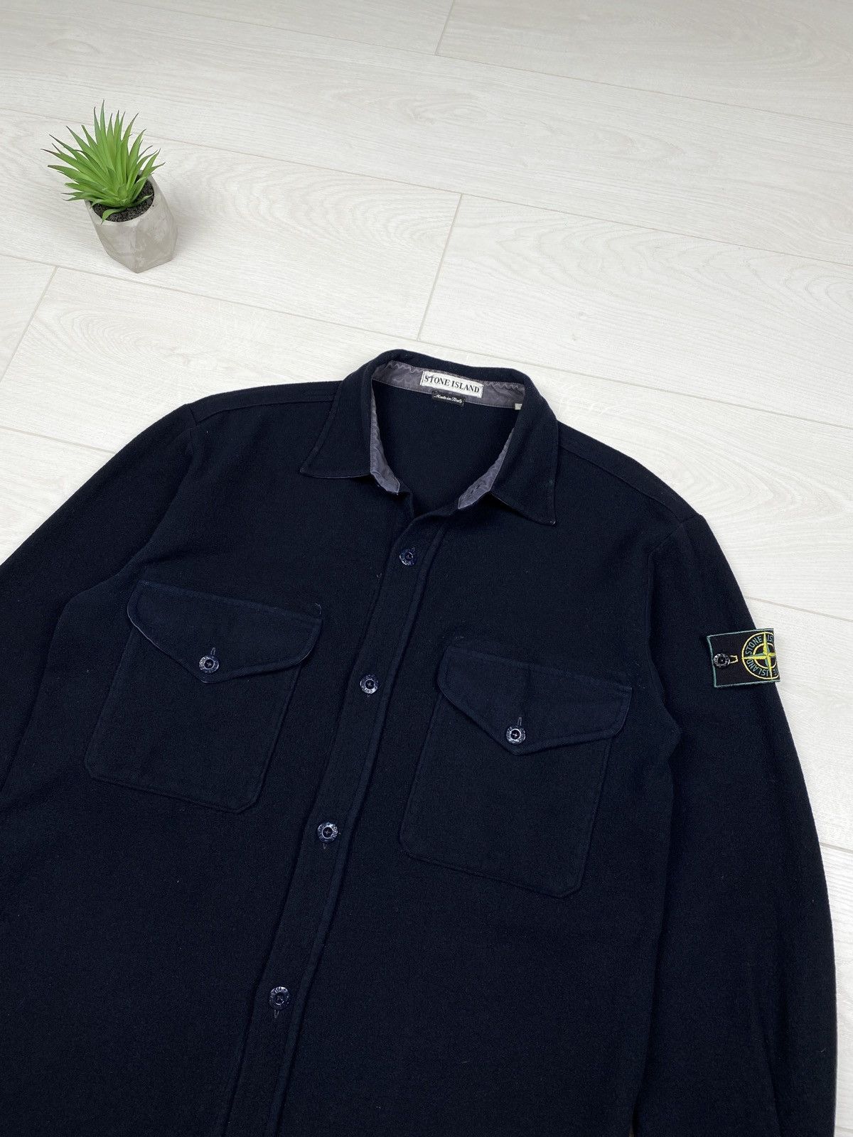 Stone Island Rare Stone Island 1997 Wool Vintage Overshirt Jacket | Grailed