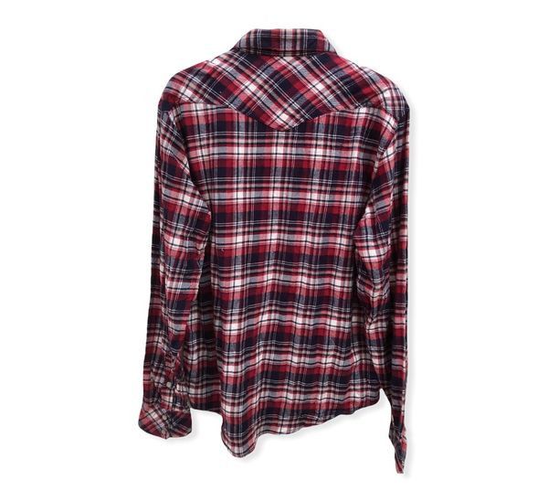 Flannel × Japanese Brand × Streetwear Japanese Brand Back Number Plaid ...