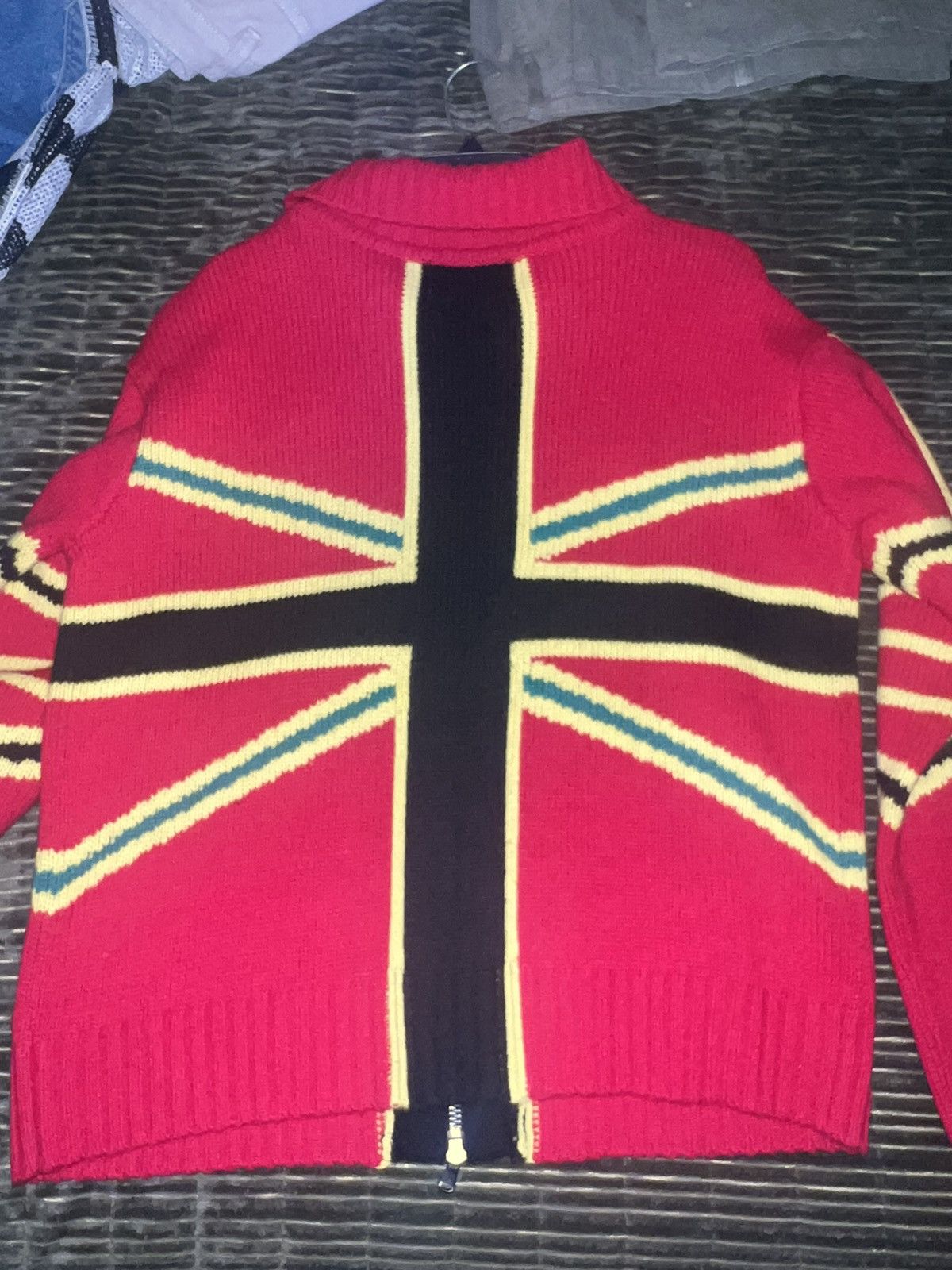 DENIM TEARS Denim Tears Union Black Cardigan | Grailed