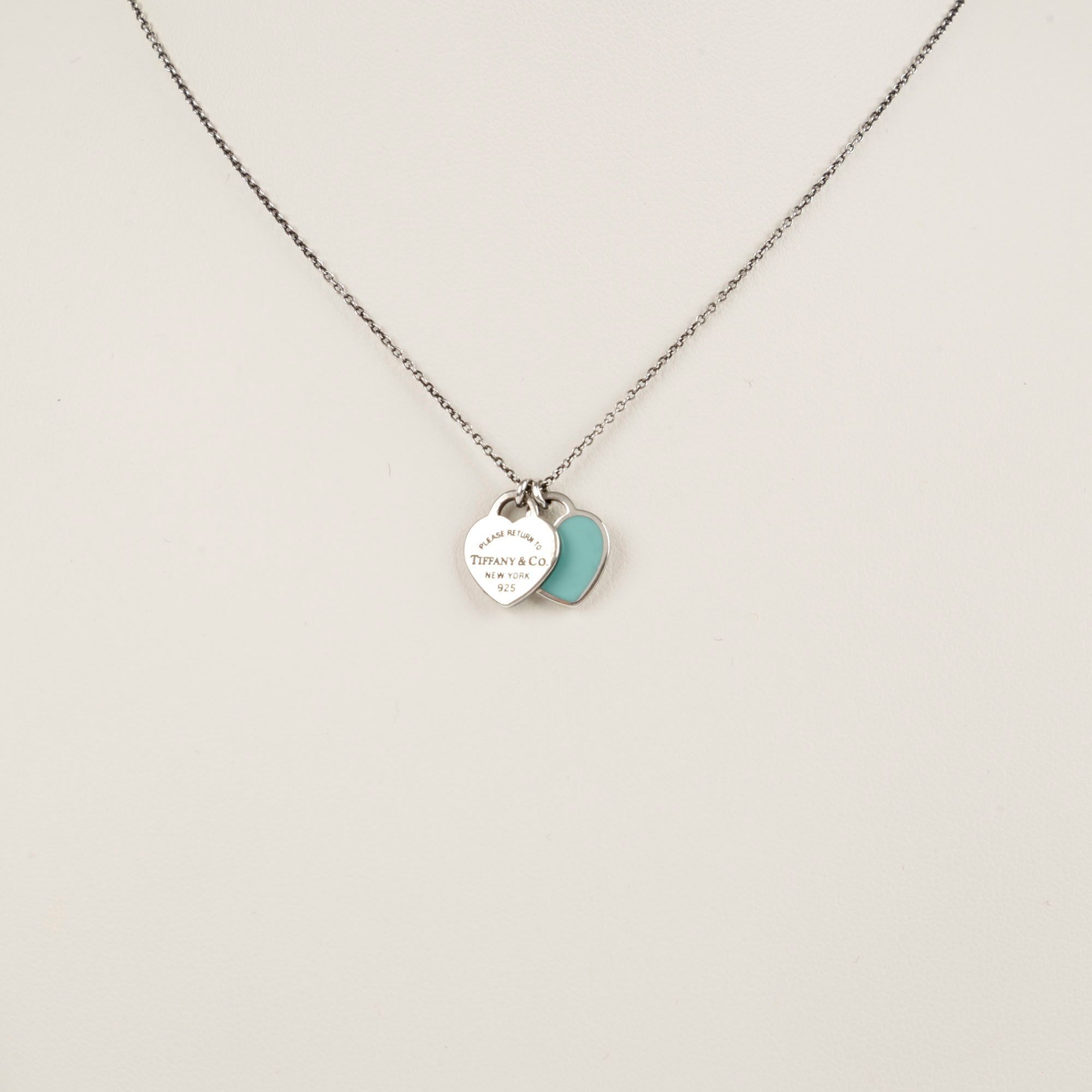 Tiffany & Co. Tiffany & Co Tiffany Blue® Double Heart Tag Pendant ...