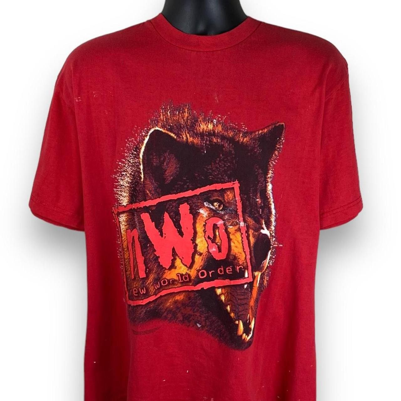 Vintage Vintage 90s WCW NWO Wrestling Sports Wolf Tee Tshirt | Grailed