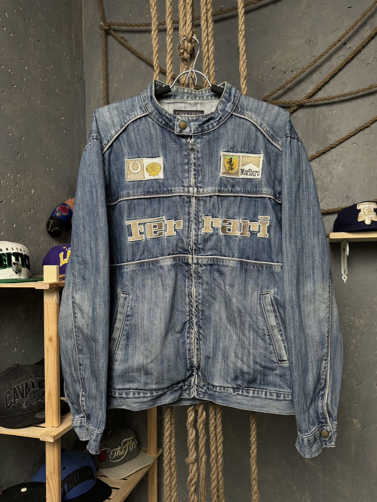 Ferrari Ferrari Racing Denim Blue Jacket Vintage F1 Logo | Grailed