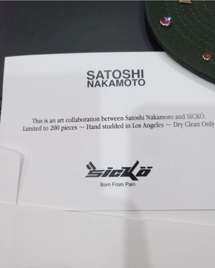 Designer RARE Satoshi Nakamoto Studded Hat sicko born from pain trex ...