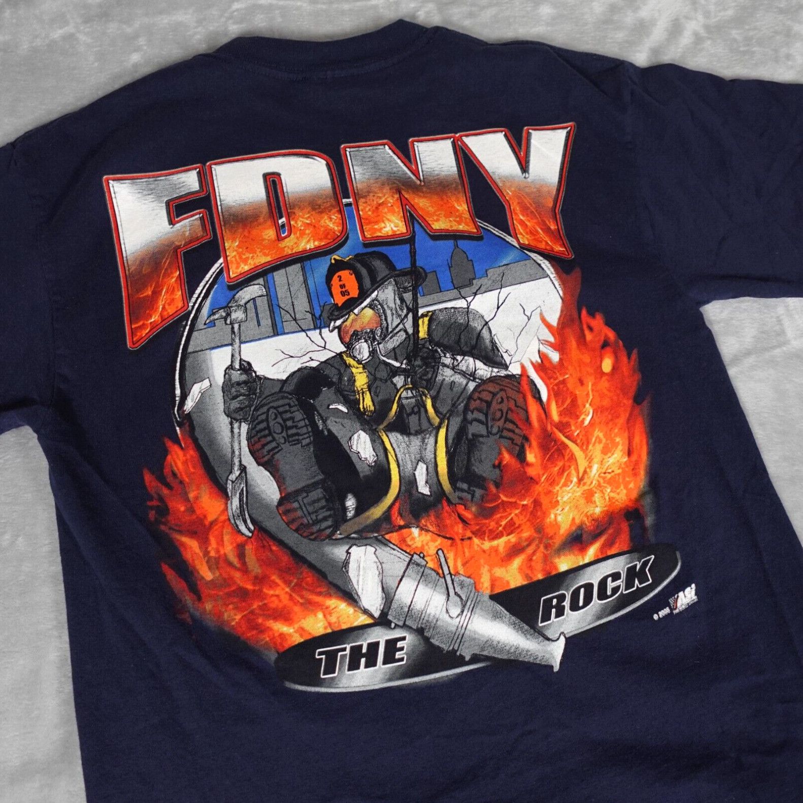 Department 5 Vintage FDNY Fire Department New York The Rock T Shirt ...