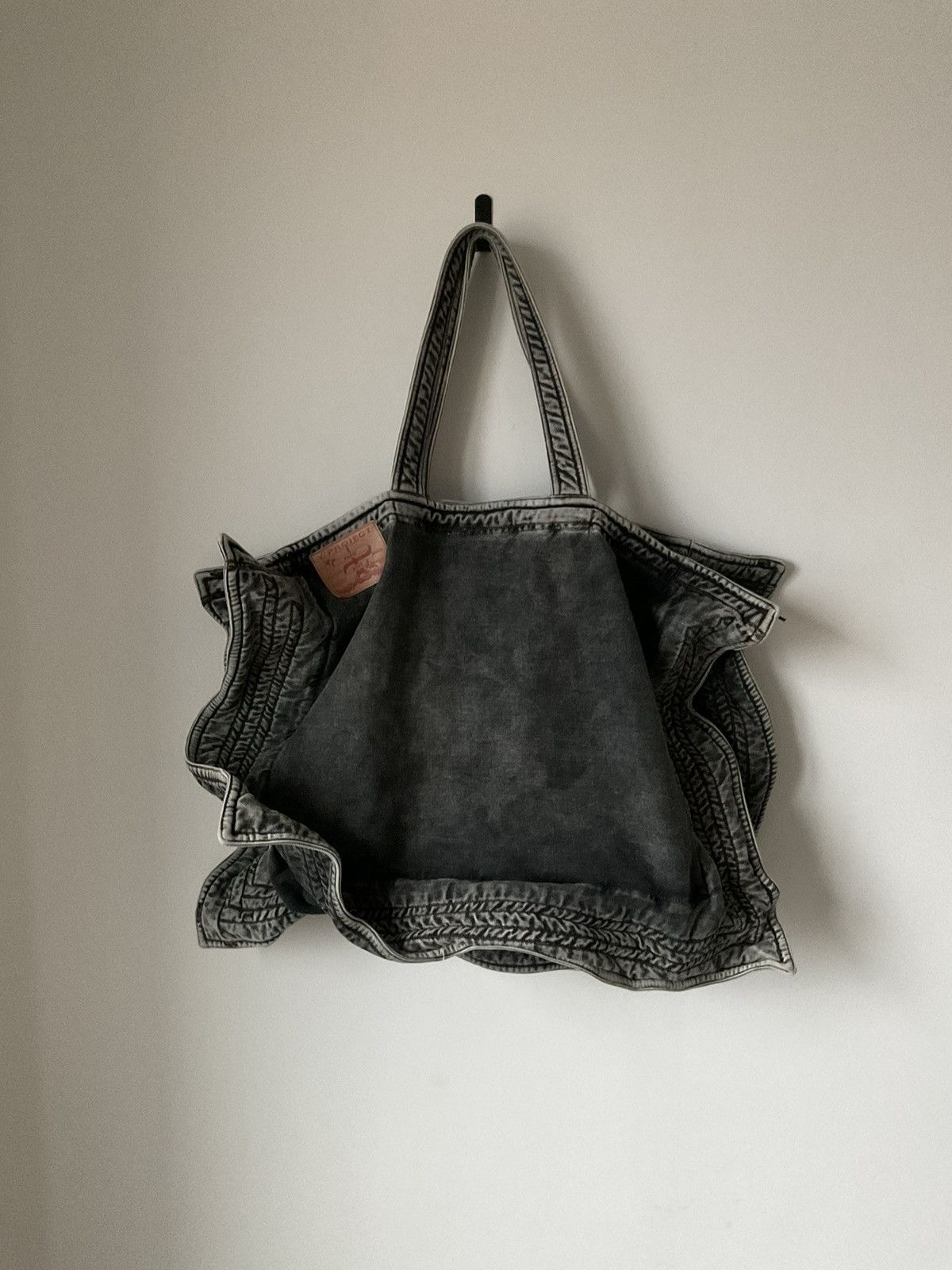 Y/Project Y project grey denim oversized bag | Grailed