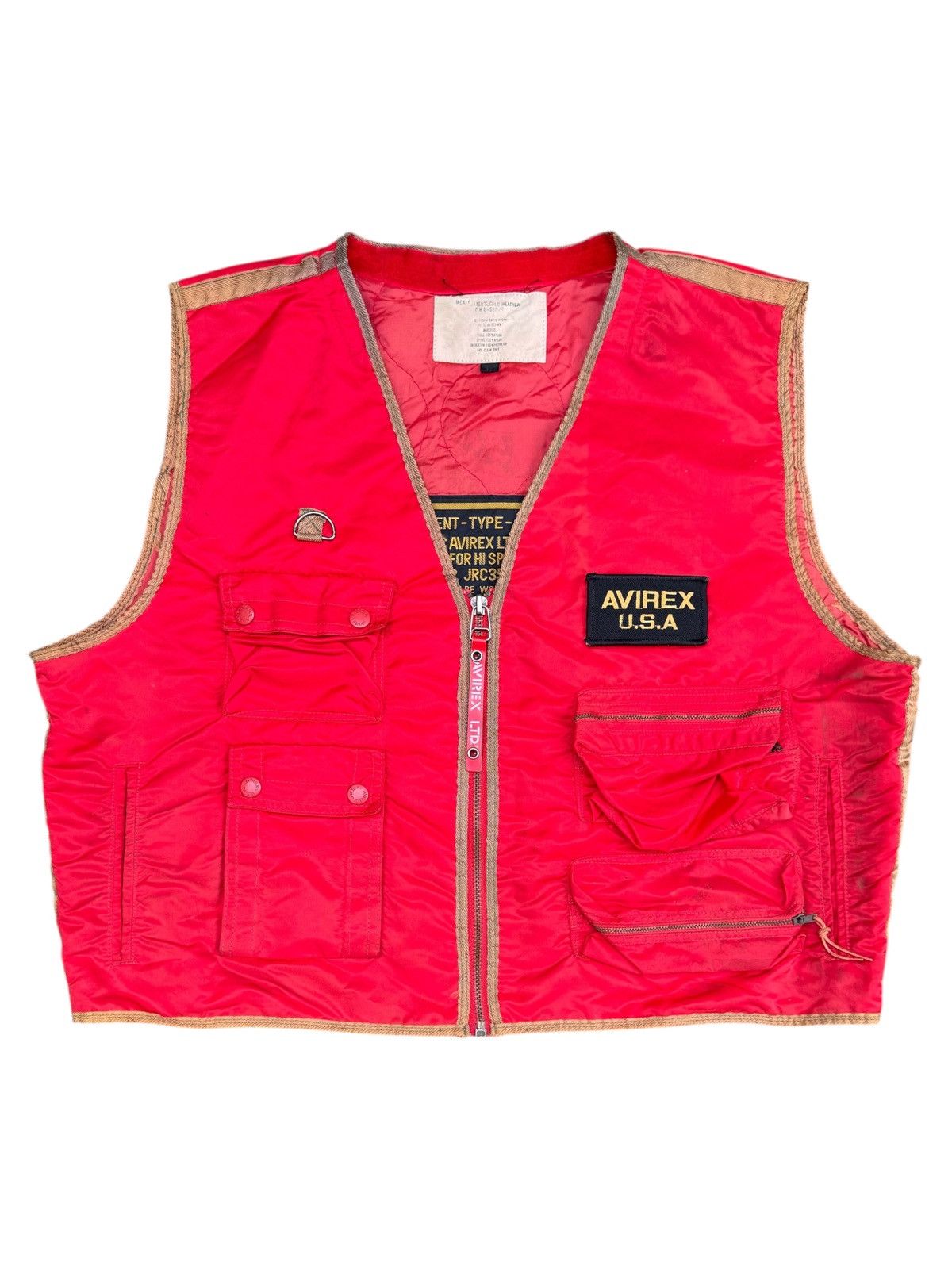 Avirex VERY RARE VINTAGE JACKET VEST FLIGHT DECK IDENTIFICATION | Grailed