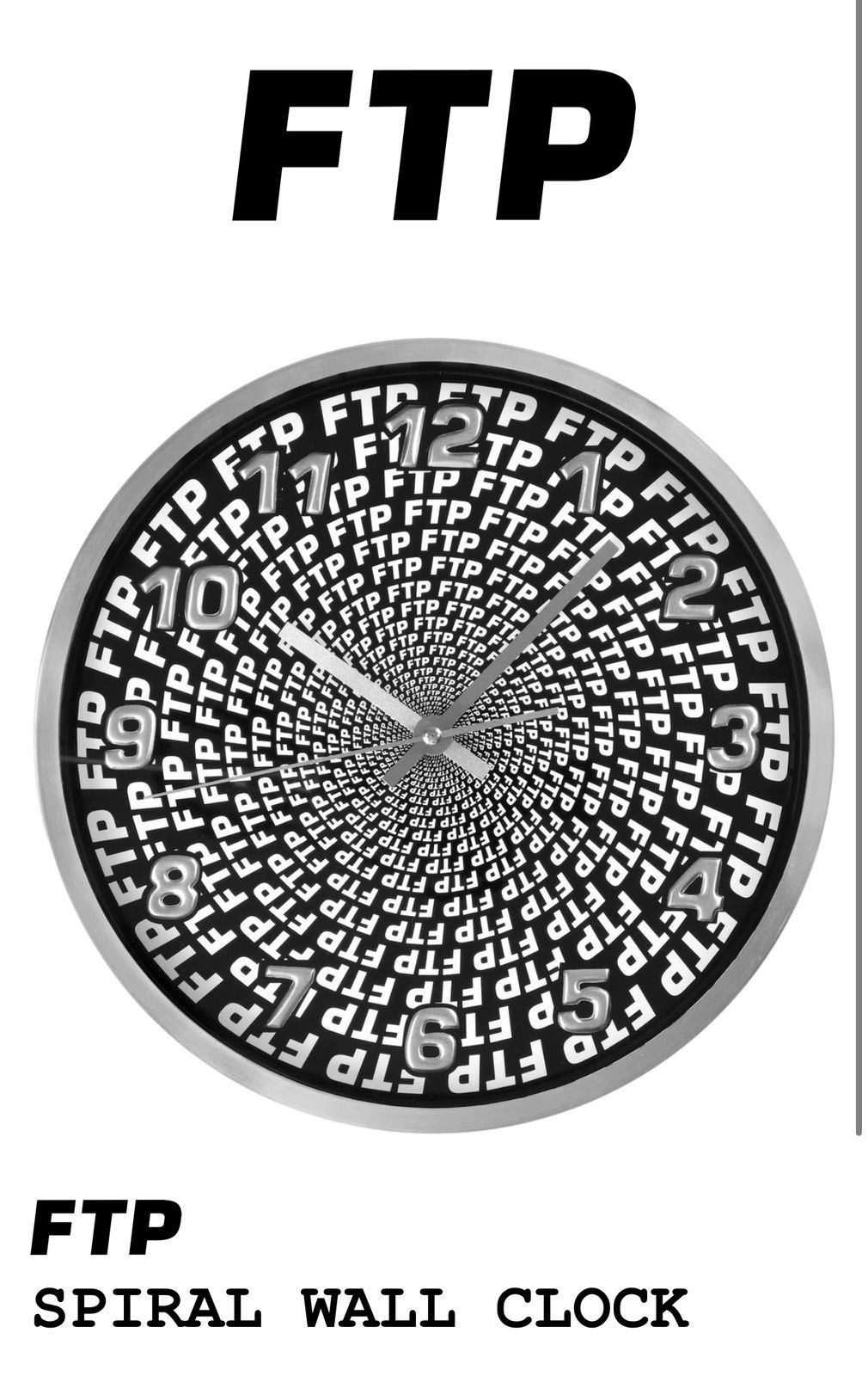 Fuck The Population FTP SPIRAL WALL CLOCK | Grailed