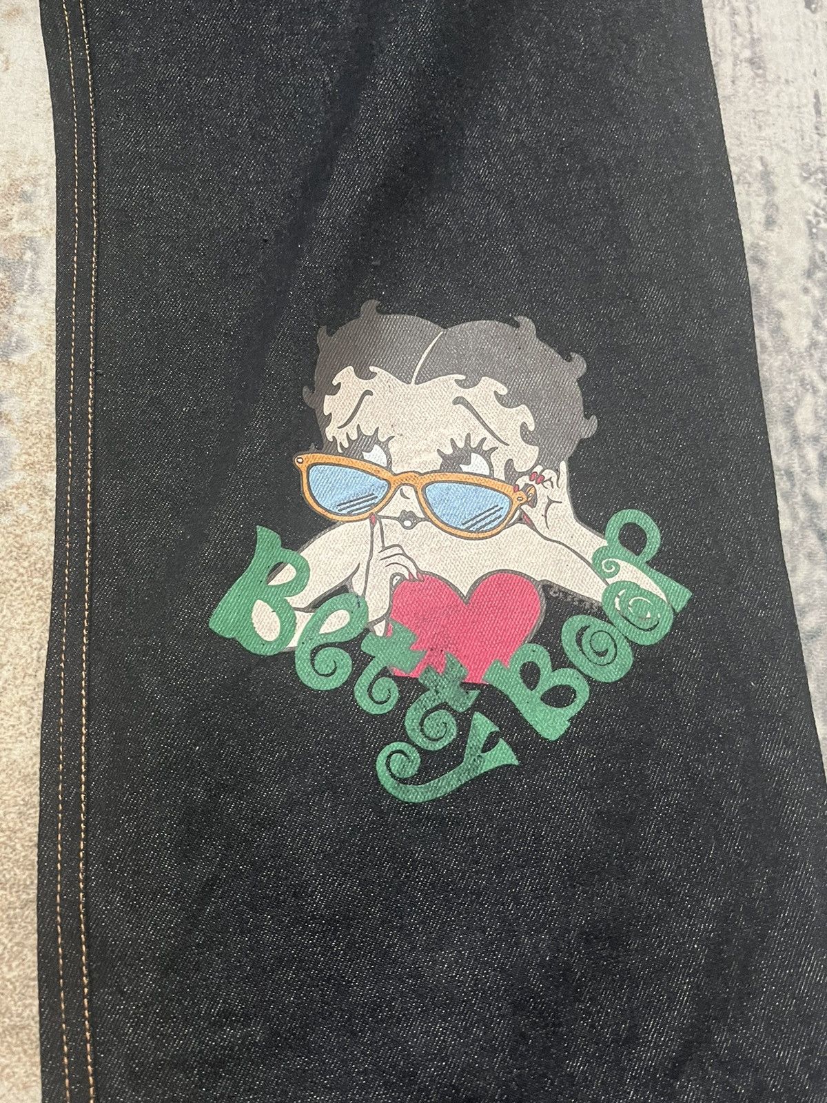 If Six Was Nine × Japanese Brand × Streetwear Betty Boop Jeans Cartoon ...