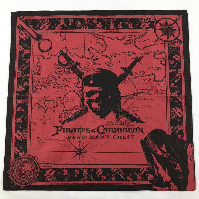 Vintage Pirates Of The Caribbean Bandana/ Handkerchief / Neckerchief ...