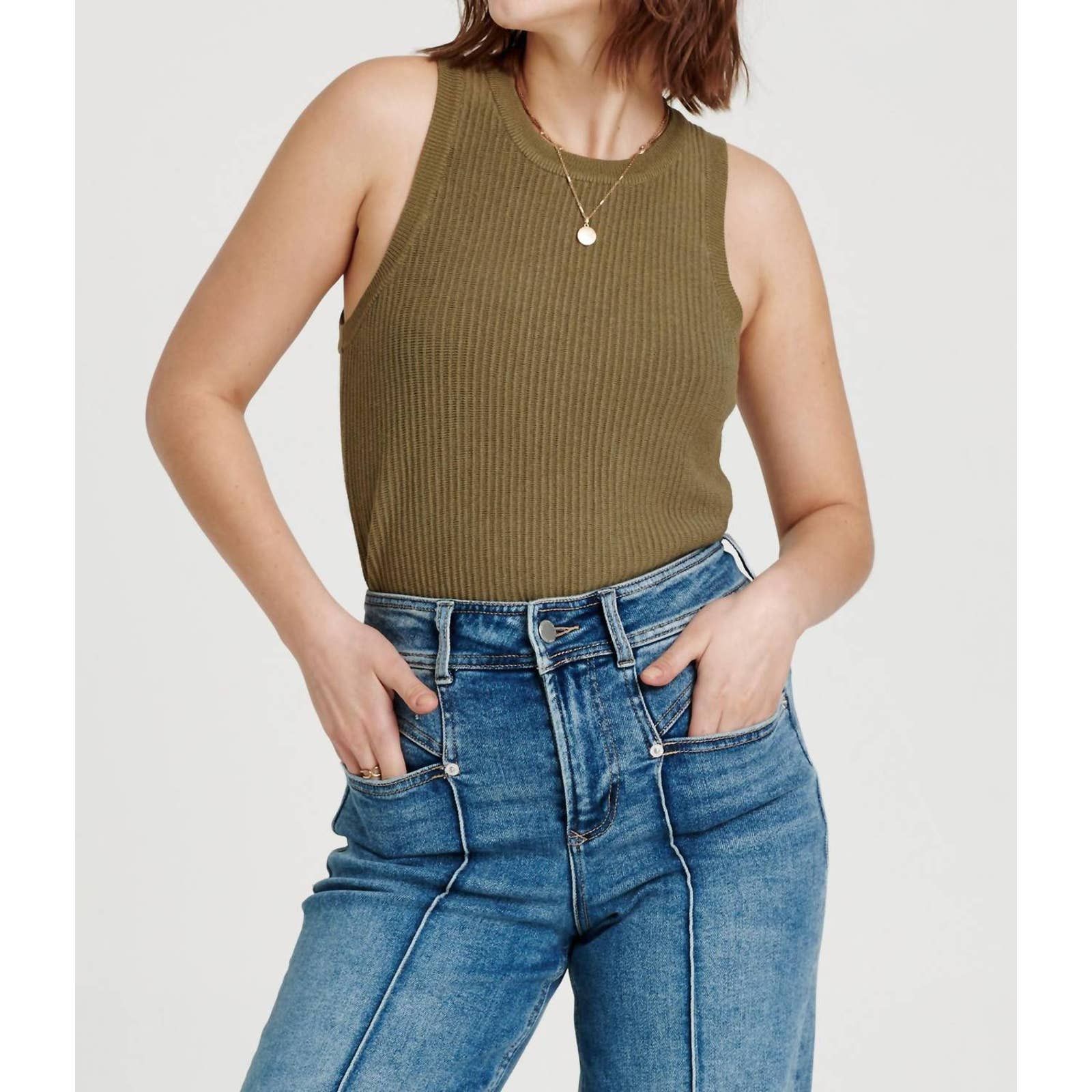 Designer ANOTHER LOVE Cora Rib Tank In Laurel Oak | Grailed