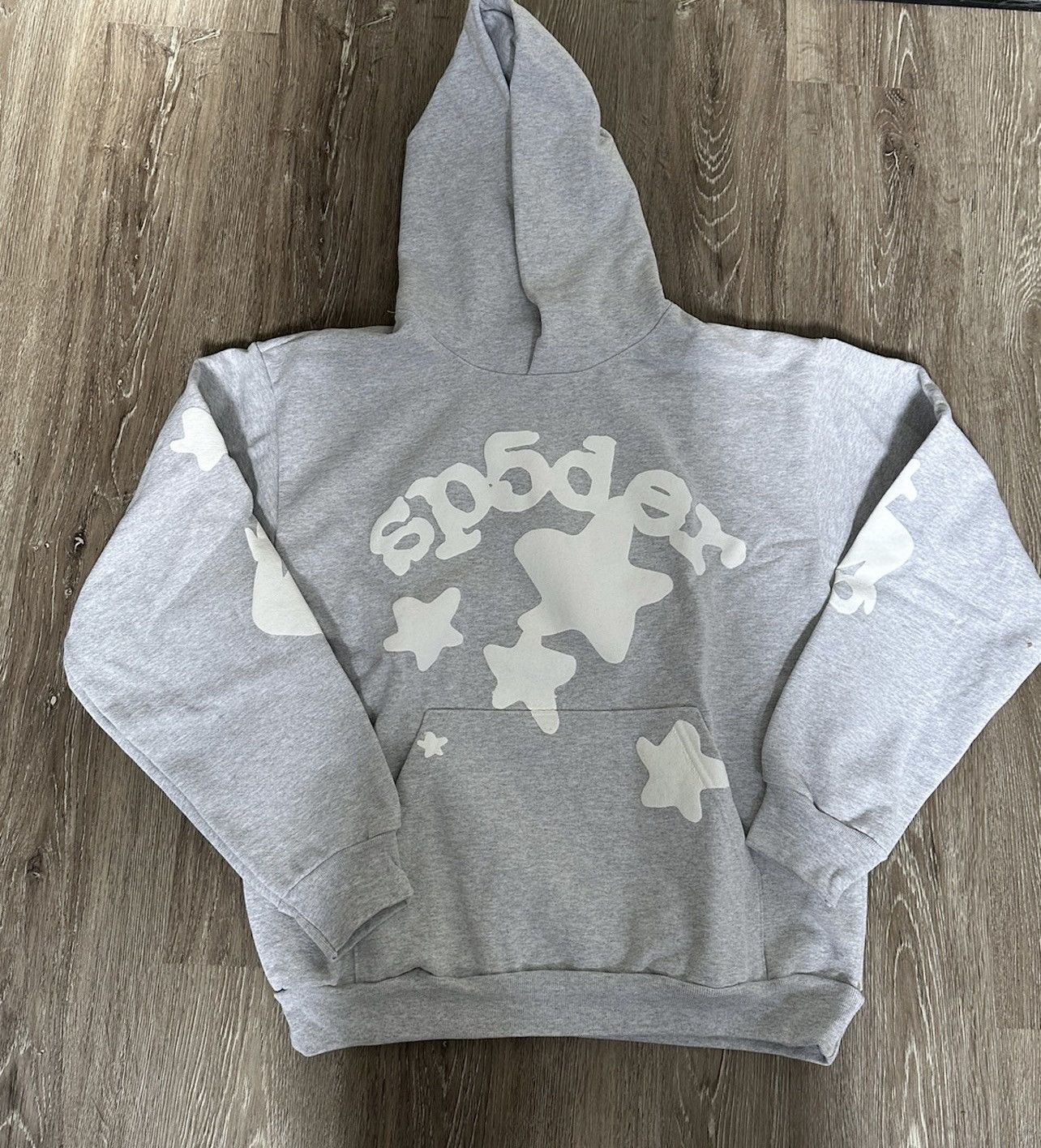 Spider Worldwide × Young Thug SP5DER Hoodie Beluga Grey | Grailed