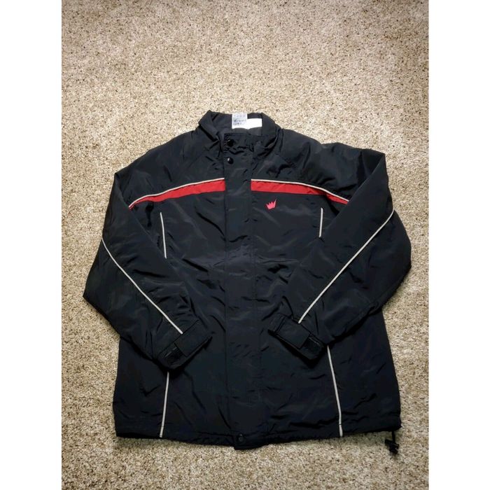 Vintage Burger King Jacket Medium Adults Black Full Zip Nylon Pockets ...