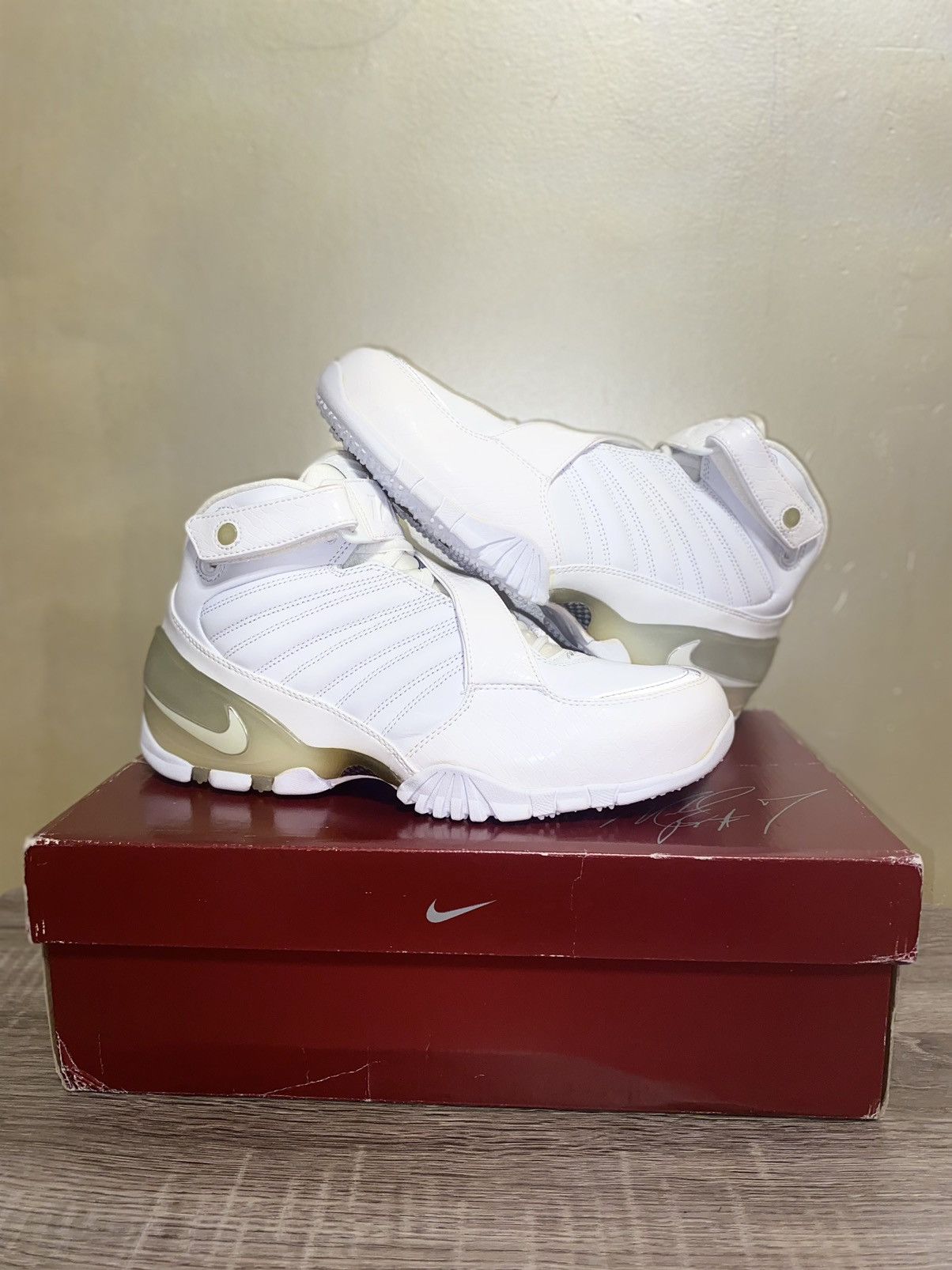 Vintage *RARE Nike Zoom Vick III White White Metallic Silver Size | Grailed